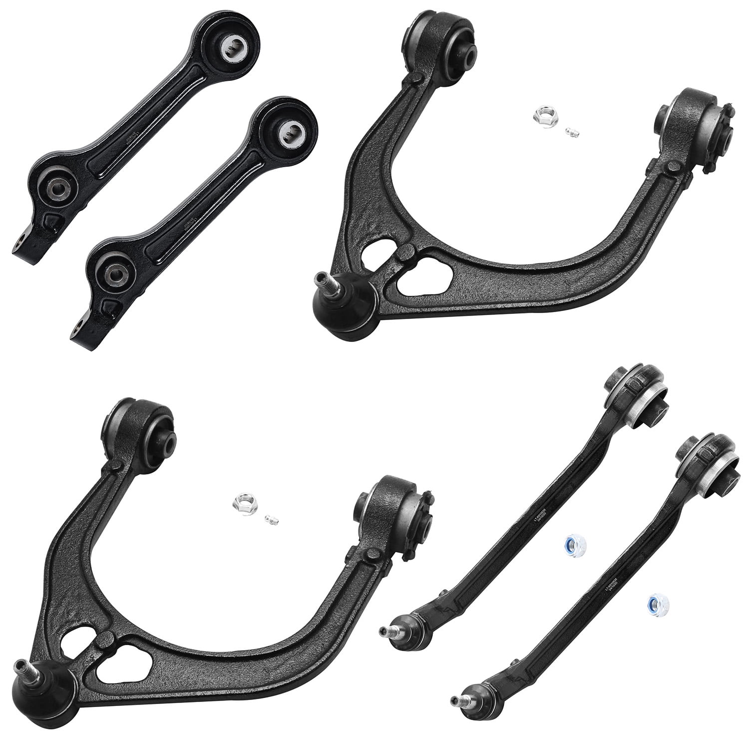 Detroit Axle - 6PC Front Upper & Lower Forward Rearward Control Arms w ...