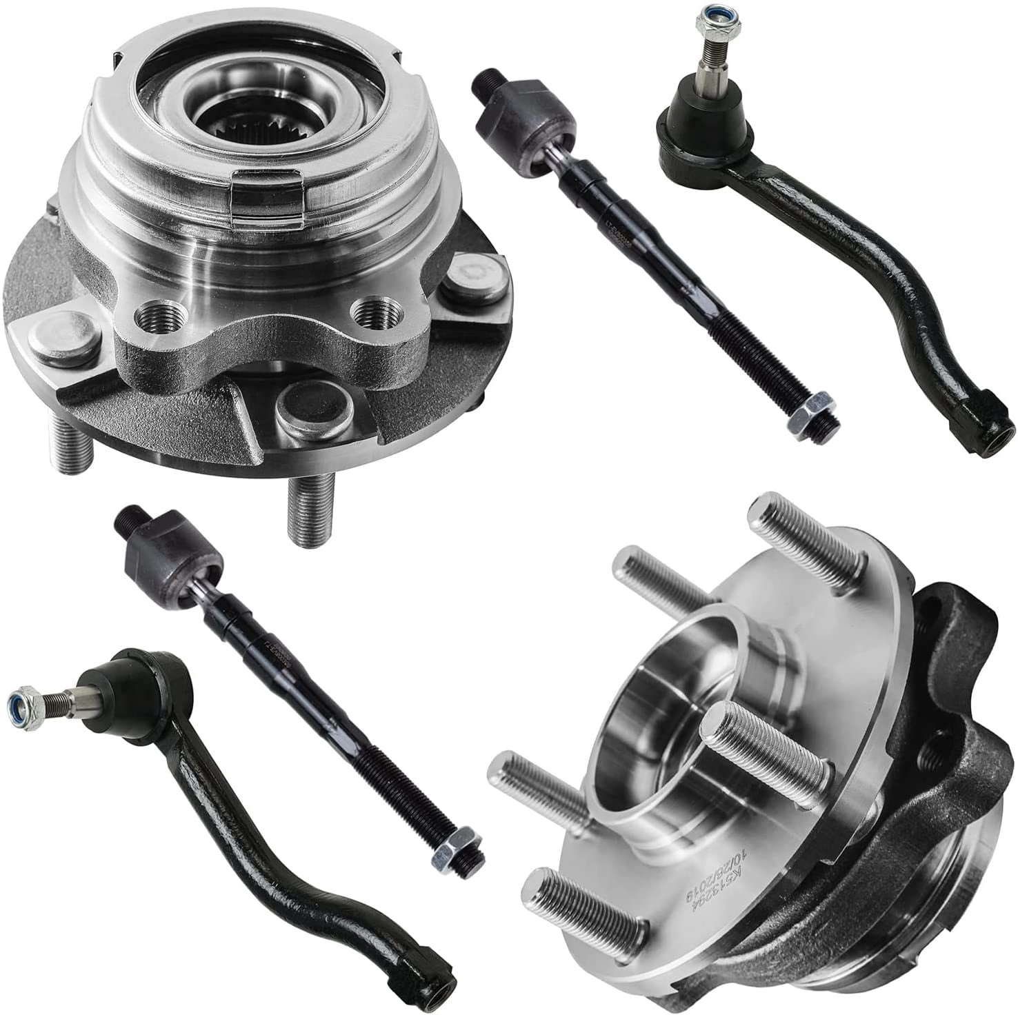 Detroit Axle - 6pc 2.5L Front Wheel Hubs Inner Outer Tie Rods ...