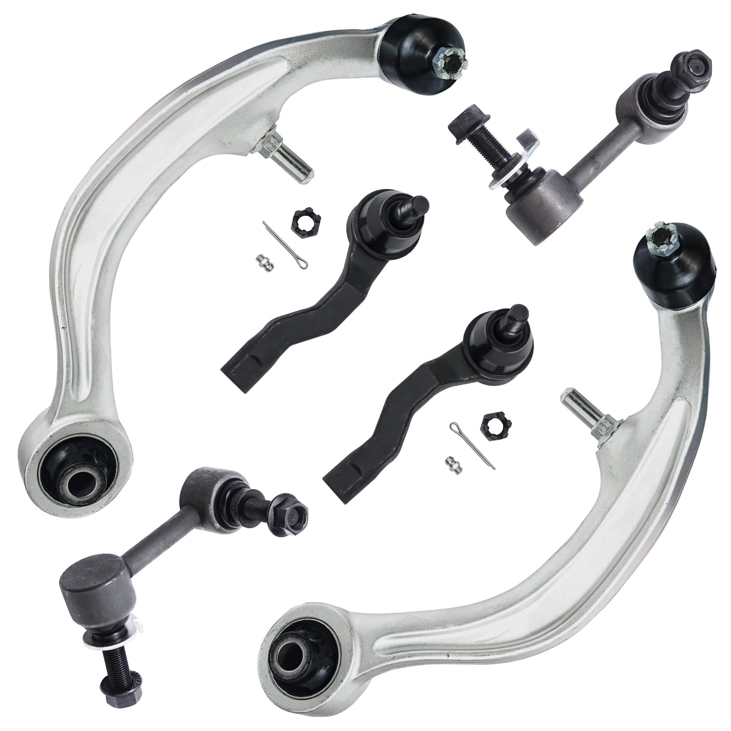 Detroit Axle - 6pc Complete Front Lower Control Arm Suspension Kit for ...