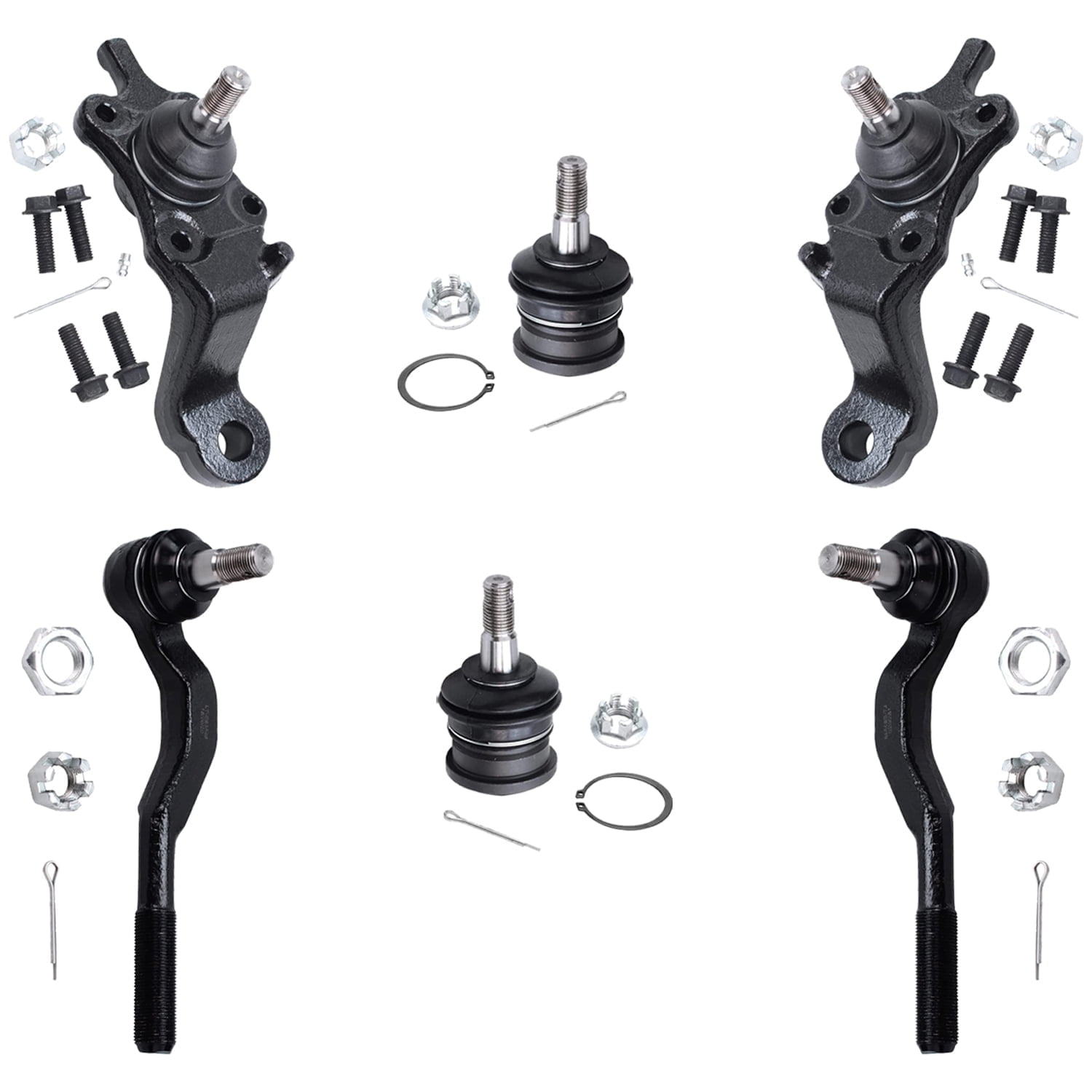 Detroit Axle - 6pc Front Ball Joints Tie Rods for 1995-2004 Toyota ...