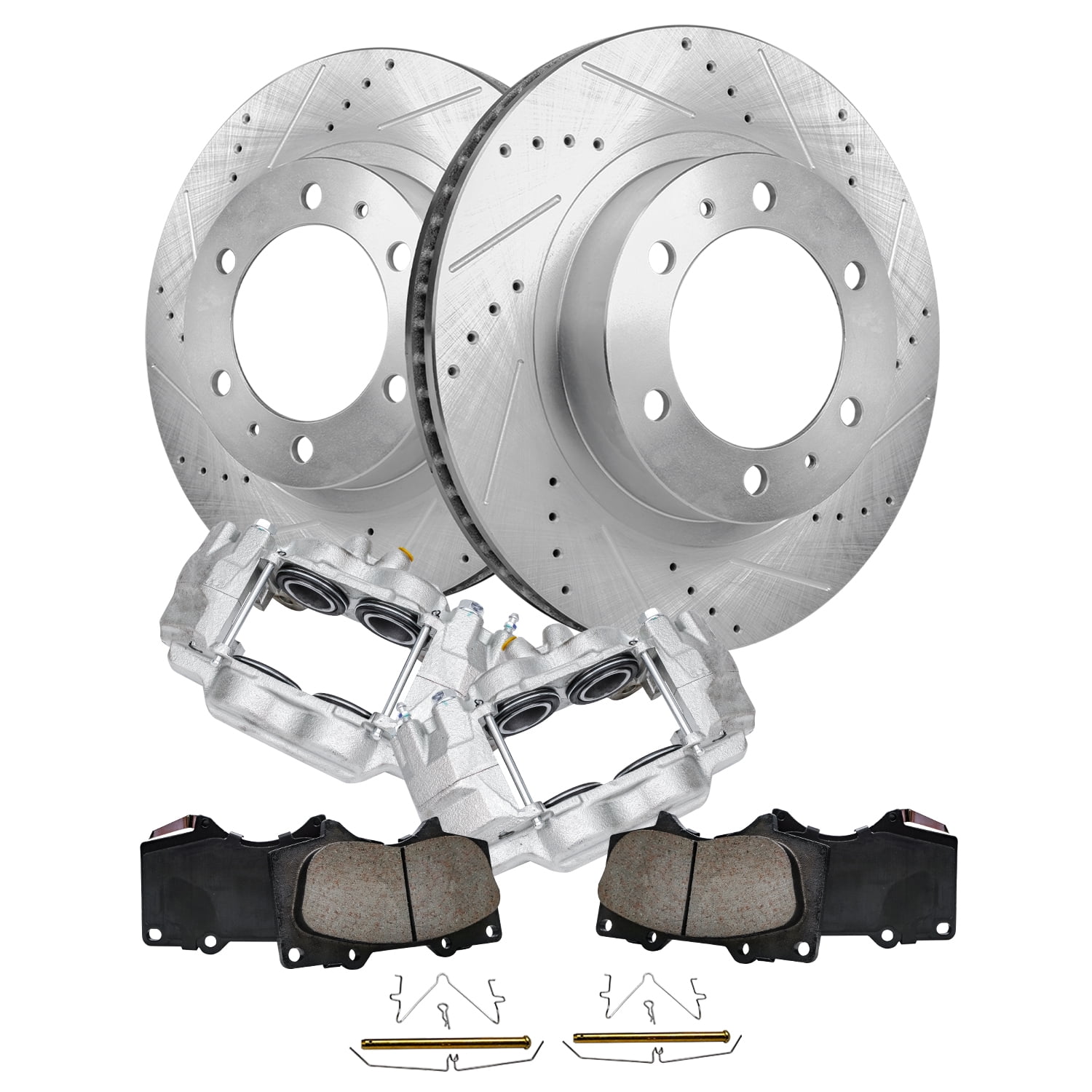 Detroit Axle - 6pc Front Brake Kit for Toyota Tacoma FJ Cruiser 4Runner ...