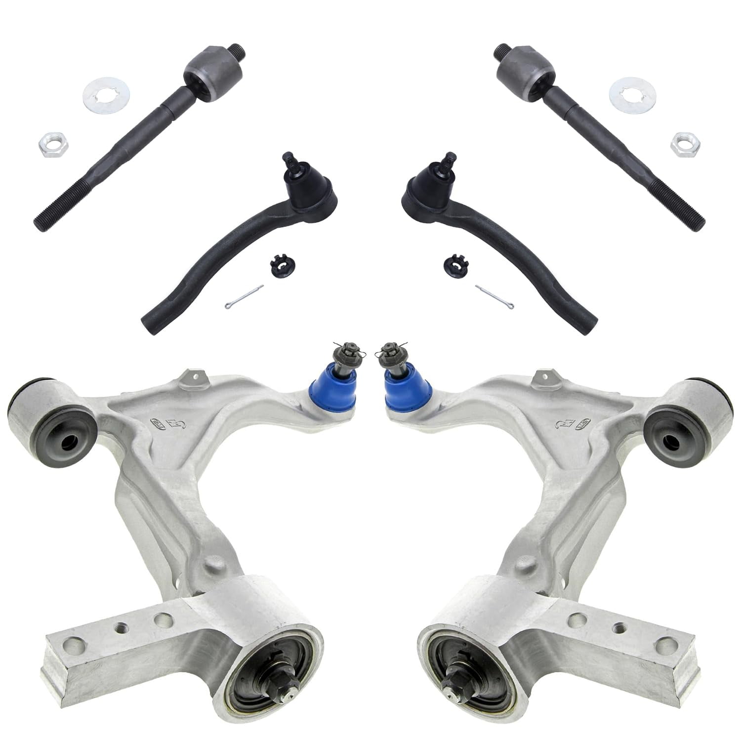 Detroit Axle - 6pc Front End Lower Control Arms Kit for Acura 2007-2013 ...