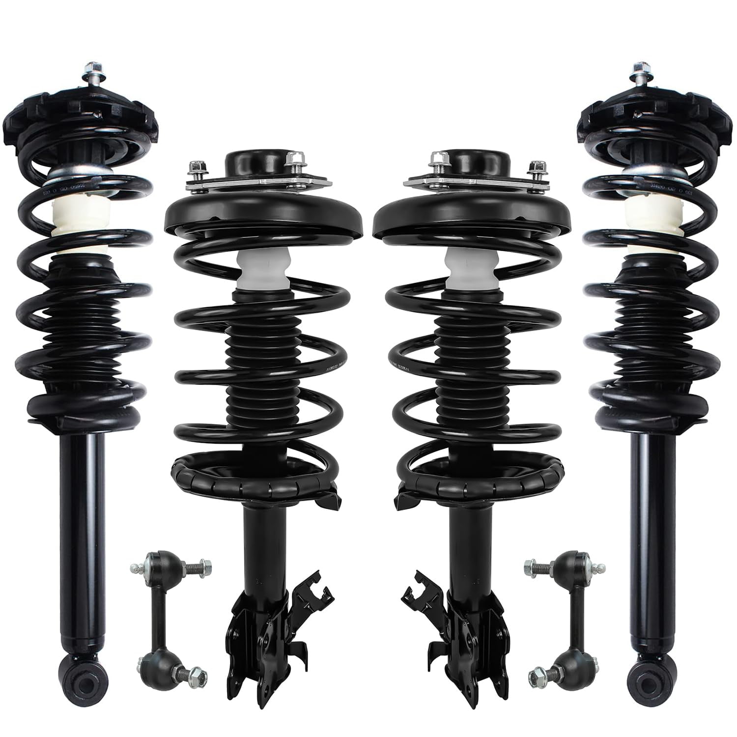 Detroit Axle - 6pc Front Rear Struts & Coil Spring Sway Bars Replacement for Nissan Maxima ...