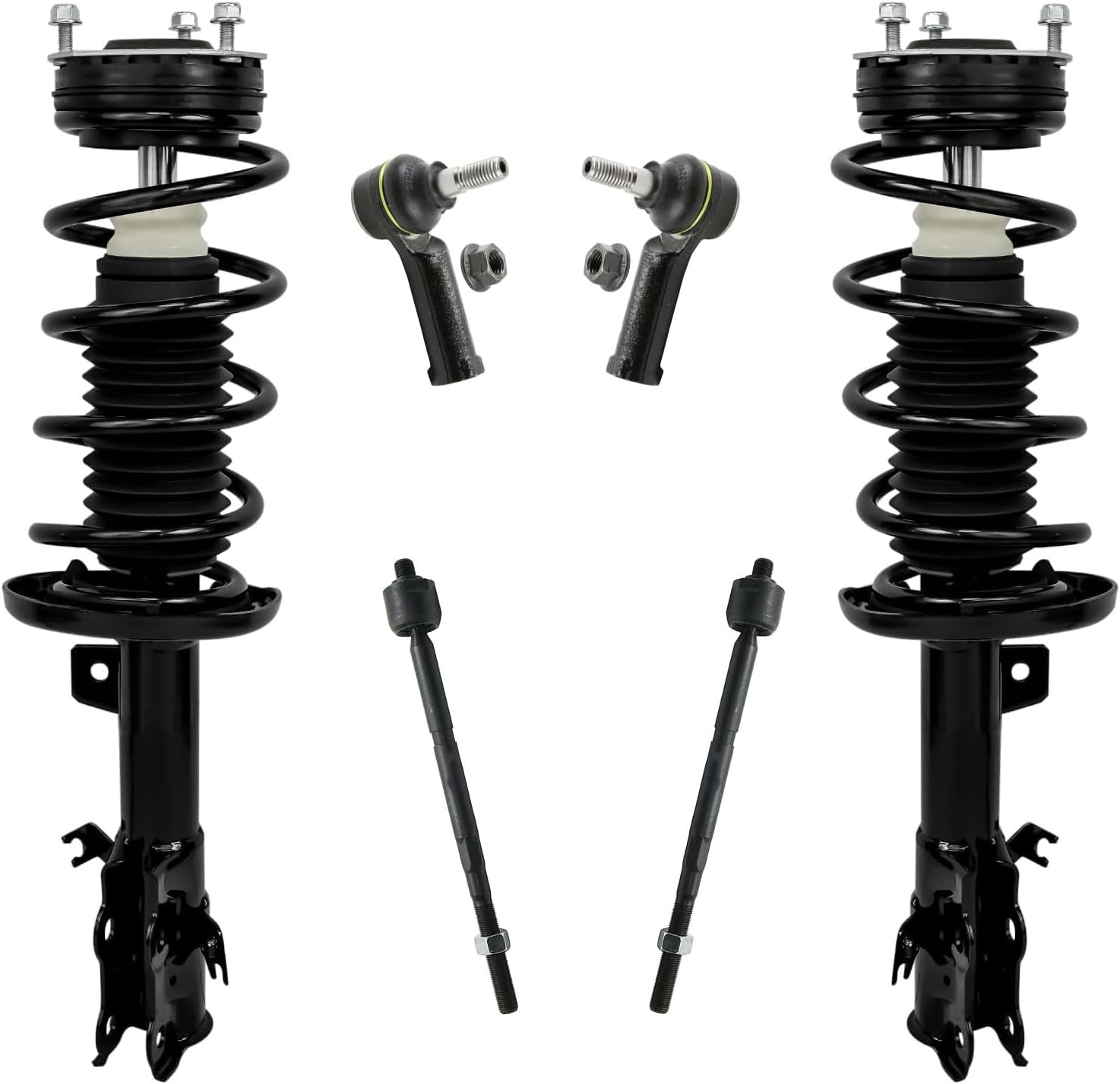 Detroit Axle - 6pc Front Struts Tie Rod Kit for Ford 2011 2012 2013 ...