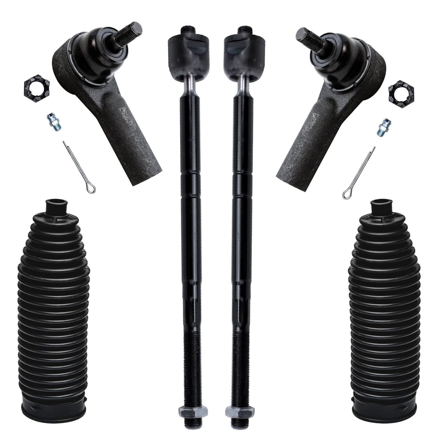 Detroit Axle - 6pc Front Tie Rods Boots Replacement for Ford Escape ...