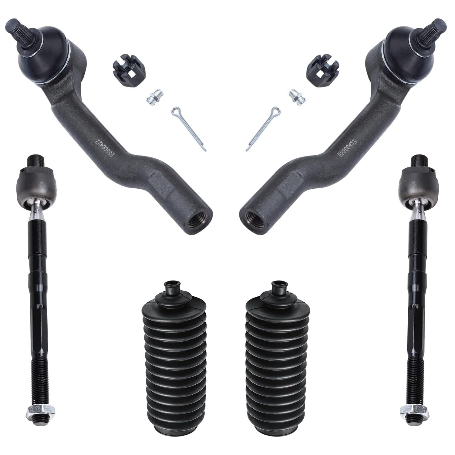 Detroit Axle - 6pc Front Tie Rods Kit for 1999-2005 Suzuki Grand Vitara ...