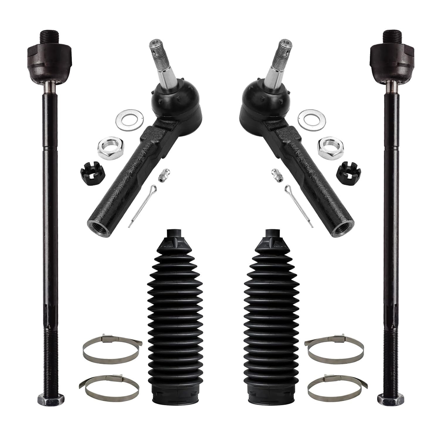 Detroit Axle - 6pc Front Tie Rods Kit for Chevy Uplander Buick ...
