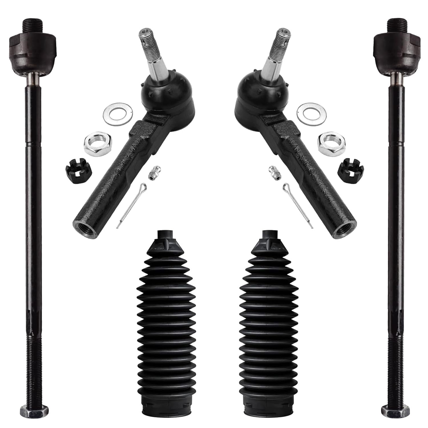 Detroit Axle - 6pc Front Tie Rods Kit for Chevy Uplander Buick ...