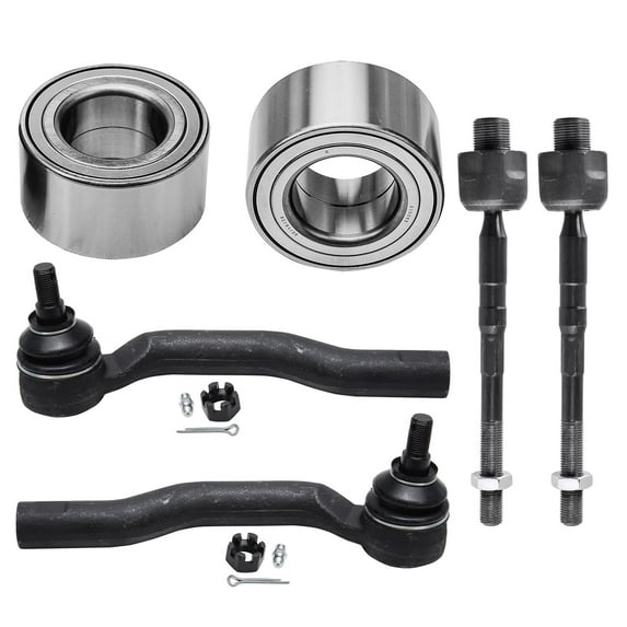 Detroit Axle - 6pc Front Wheel Bearings Tie Rods for 2007-2013 Mazda CX ...