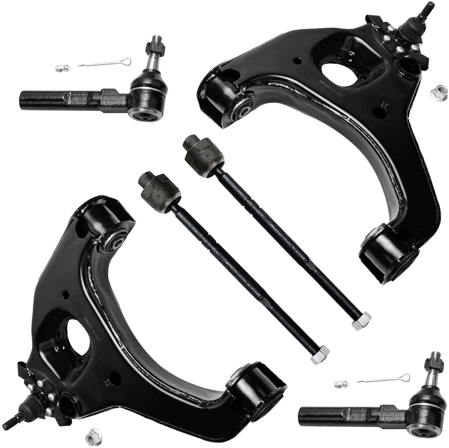 Detroit Axle - 6pc RWD Front Lower Control Arms w/Ball Joint Tie Rods ...