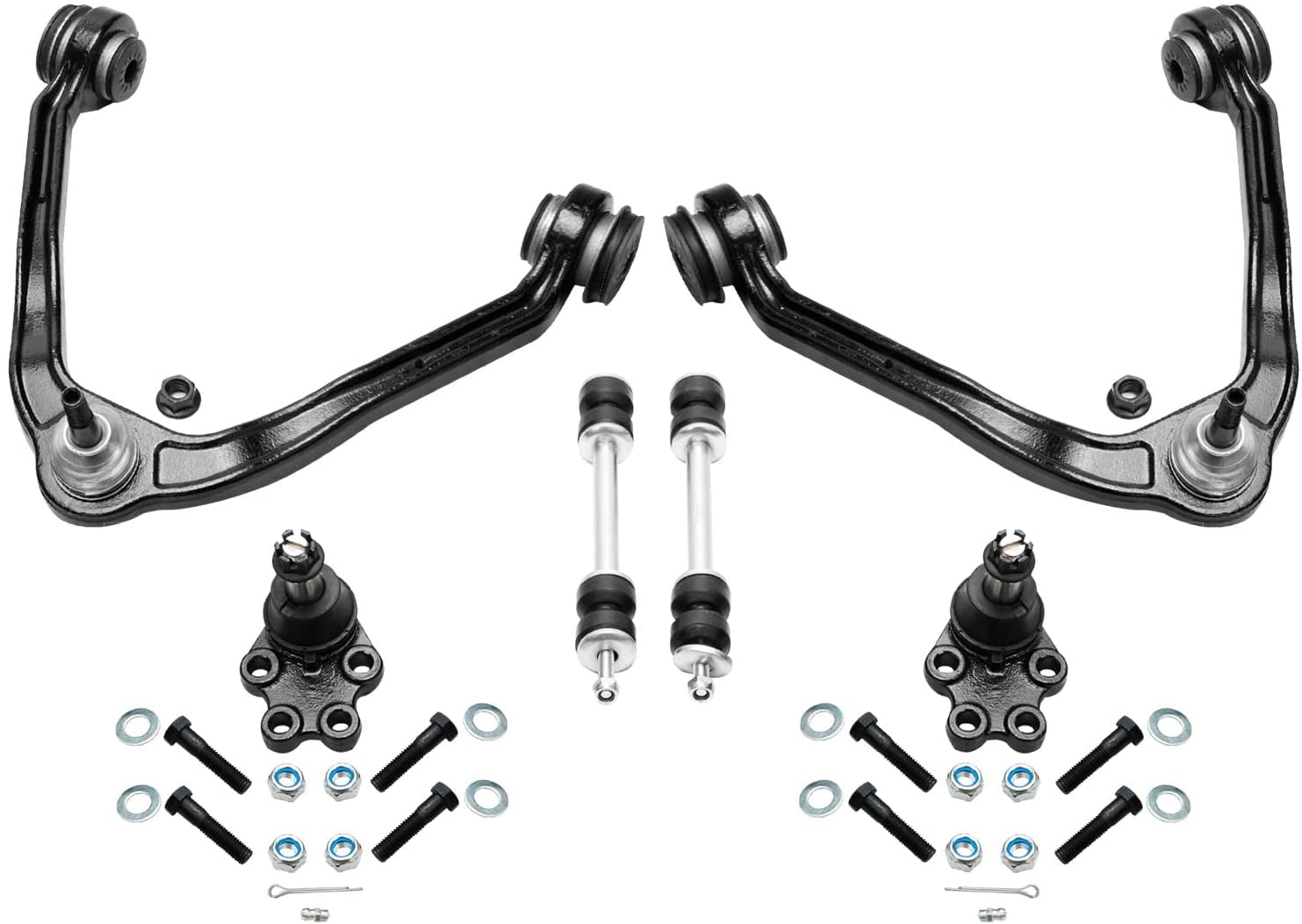 Detroit Axle - 6pc RWD Front Upper Control Arms Lower Ball Joints Sway ...