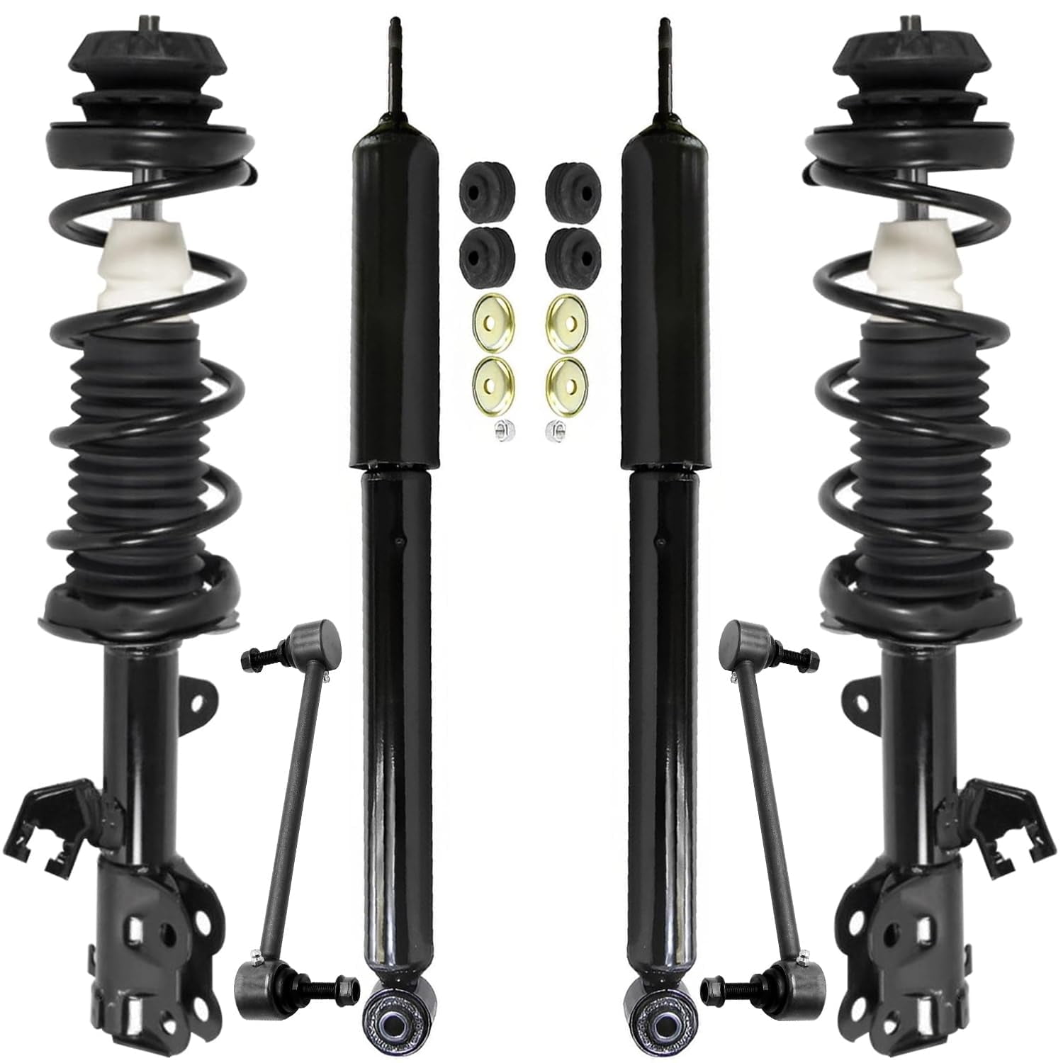 Detroit Axle - 6pc Struts Shocks Kit for 2012-2019 Nissan Versa Note, 2 ...