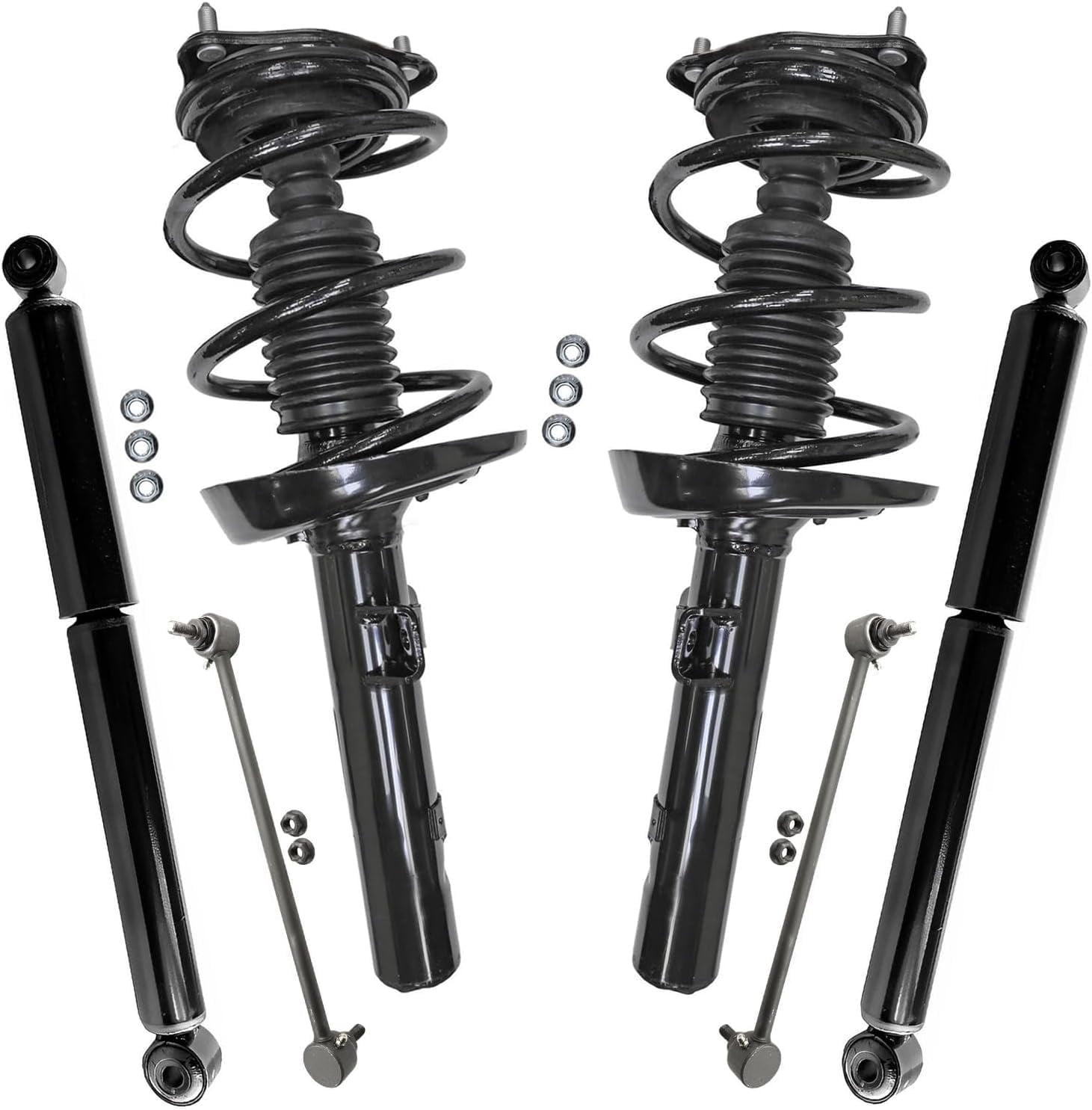 Detroit Axle - 6pc Struts Shocks Kit for 2016-2017 Honda Civic, 2 Front ...