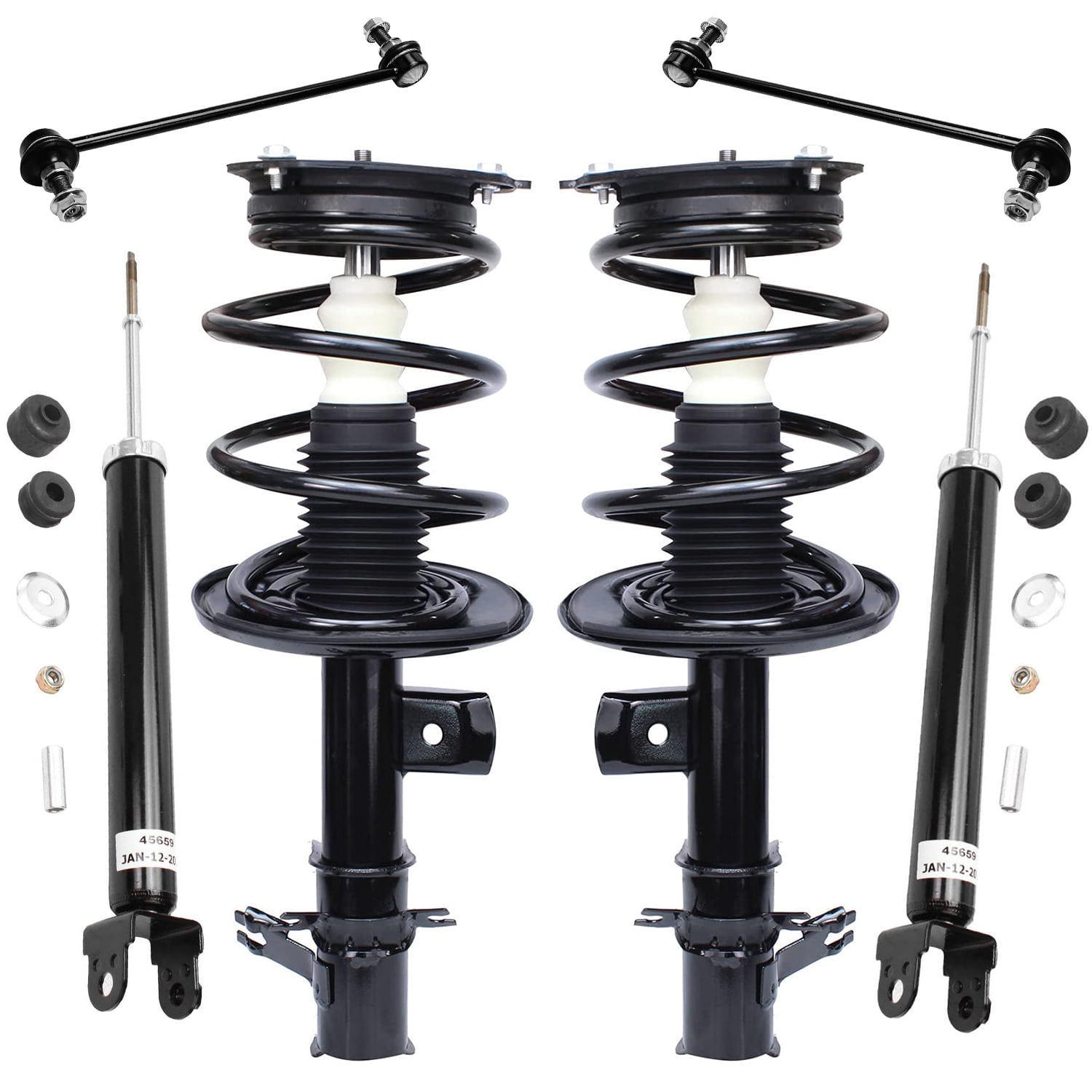 Detroit Axle - 6pc Kit for 2007-13 Nissan Altima w/ Front Struts, Coil ...