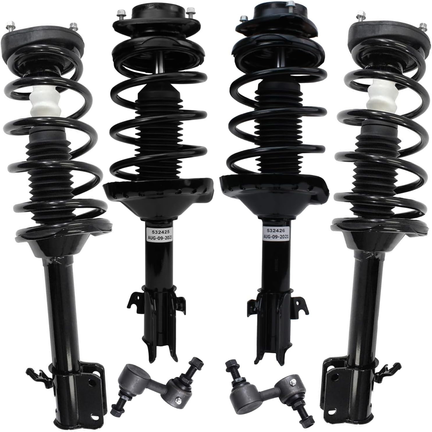 Detroit Axle - 6pc Struts Sway Bars for 2006 2007 2008 Subaru Forester ...