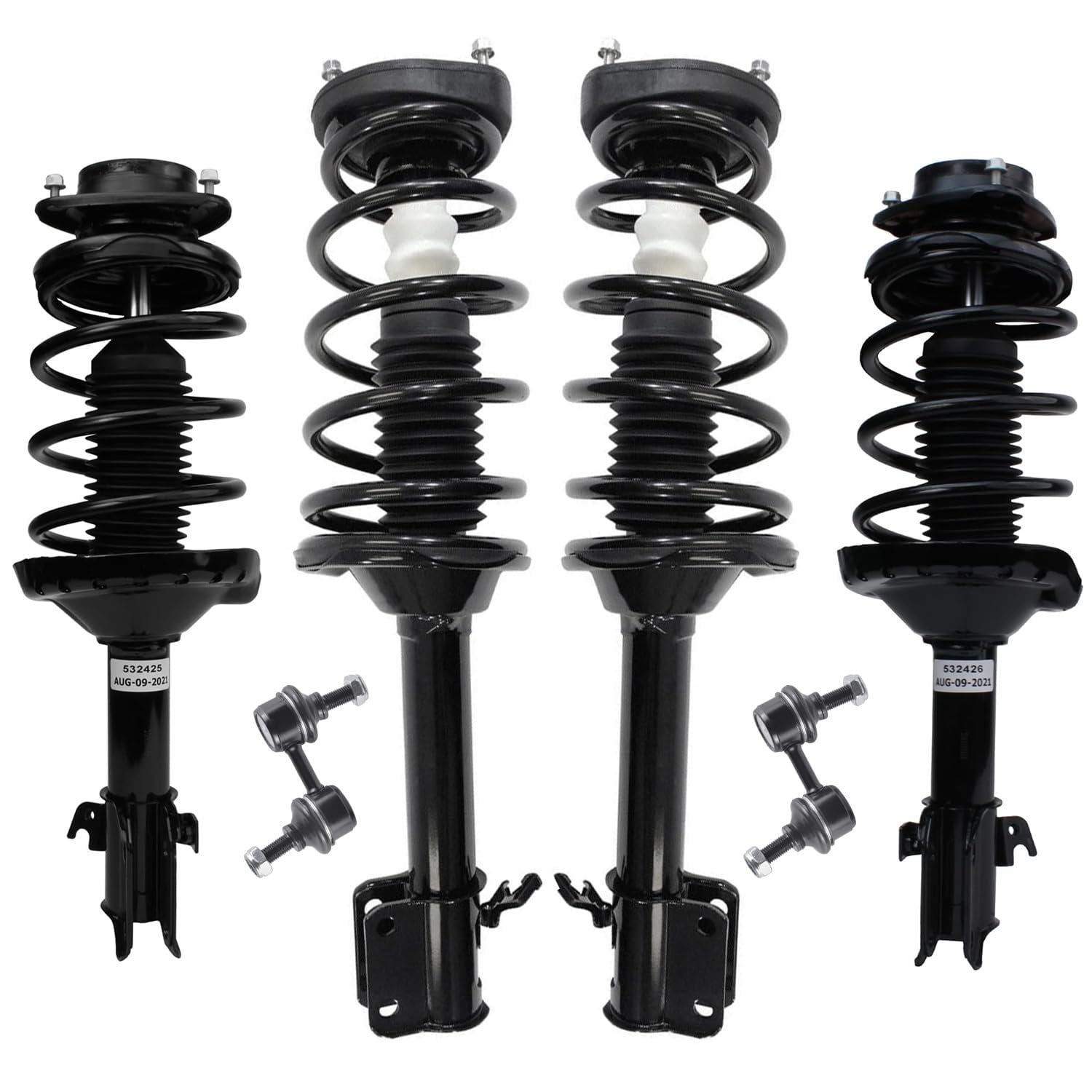 Detroit Axle - 6pc Struts Sway Bars for 2006 2007 2008 Subaru Forester ...