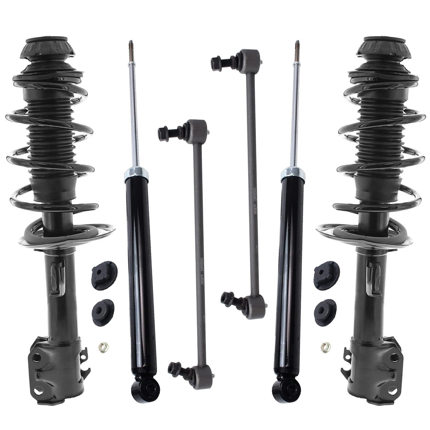 Detroit Axle - 6pc Suspension Kit for Toyota 2012 2013 2014 Yaris, 2 ...