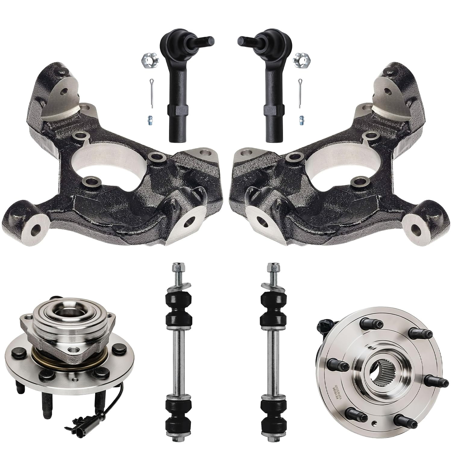 Detroit Axle - 8pc 4WD Front Knuckles Kit for Chevy Avalanche Silverado ...