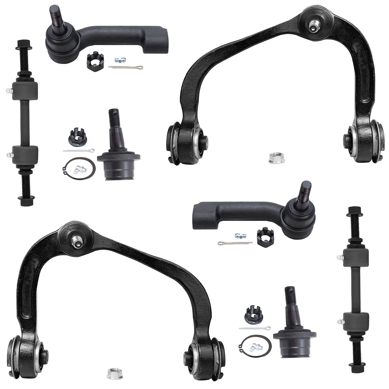 Detroit Axle - 8pc Front End Control Arms Kit for 2007-2017 Ford ...