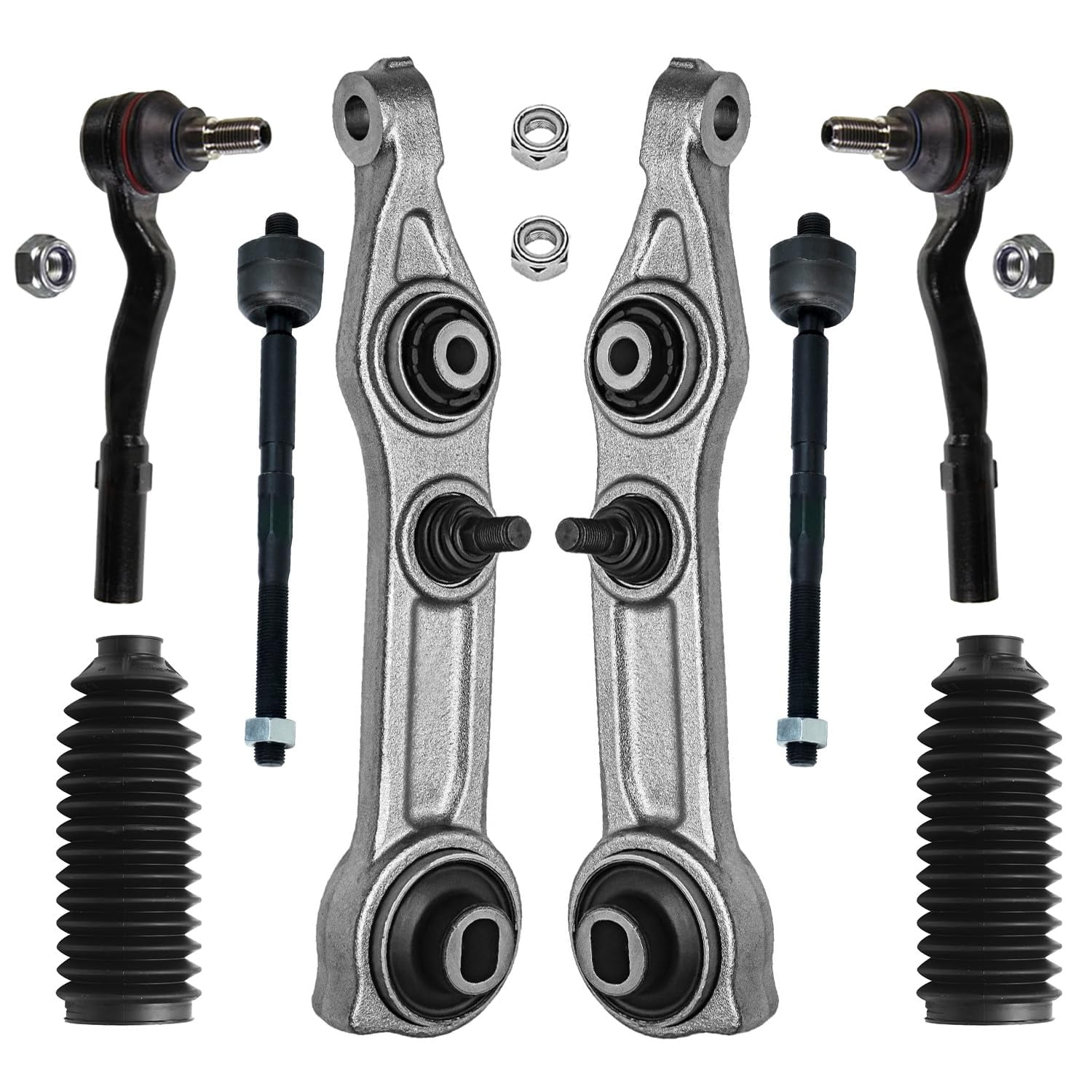 Detroit Axle Front End Suspension Kit, Control Arms, Tie Rods, E320 ...