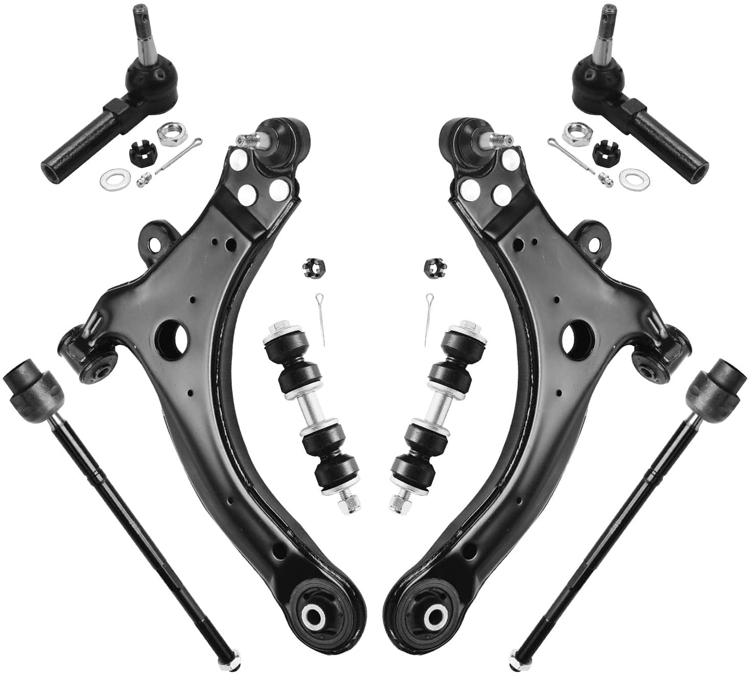 Detroit Axle - 8pc Front Lower Control Arms Kit for Chevy Impala Buick ...