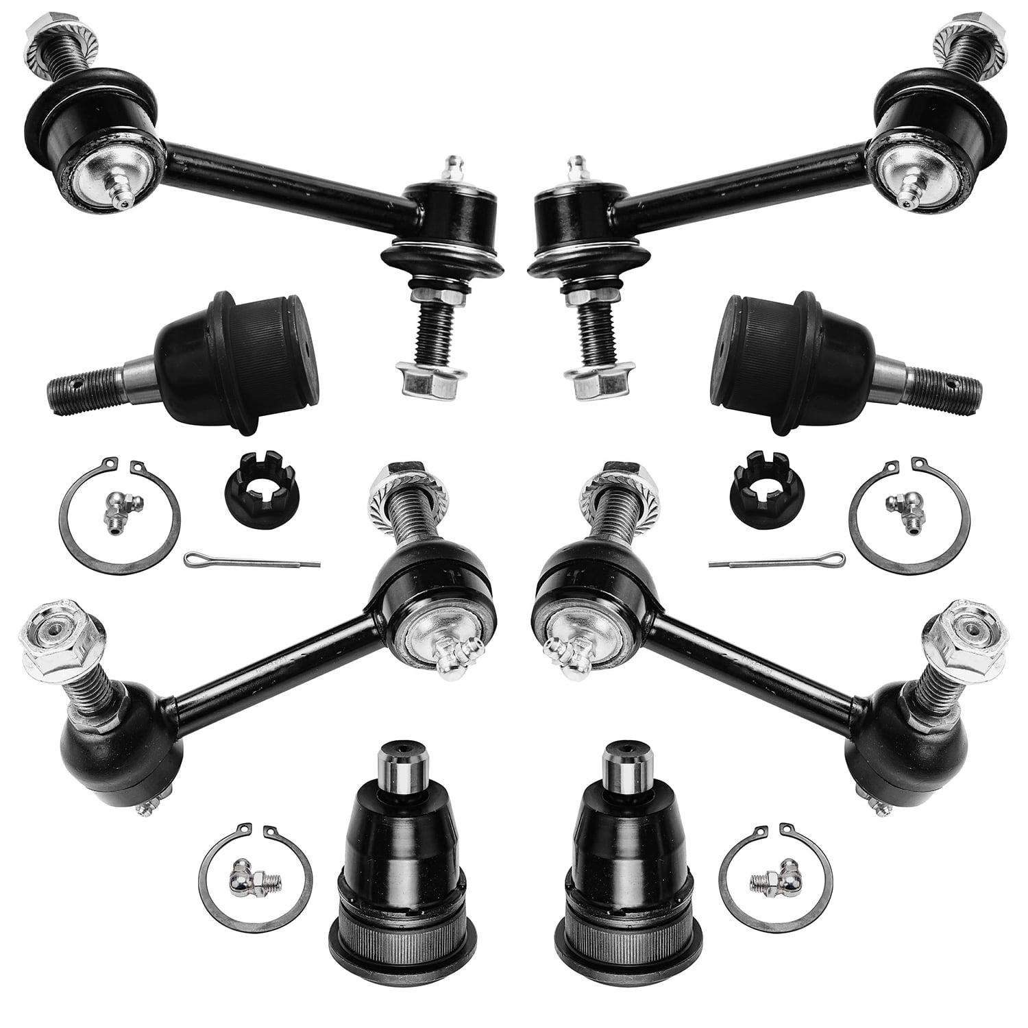 Detroit Axle - 8pc Front Suspension Kit for Chevy Trailblazer SSR GMC ...