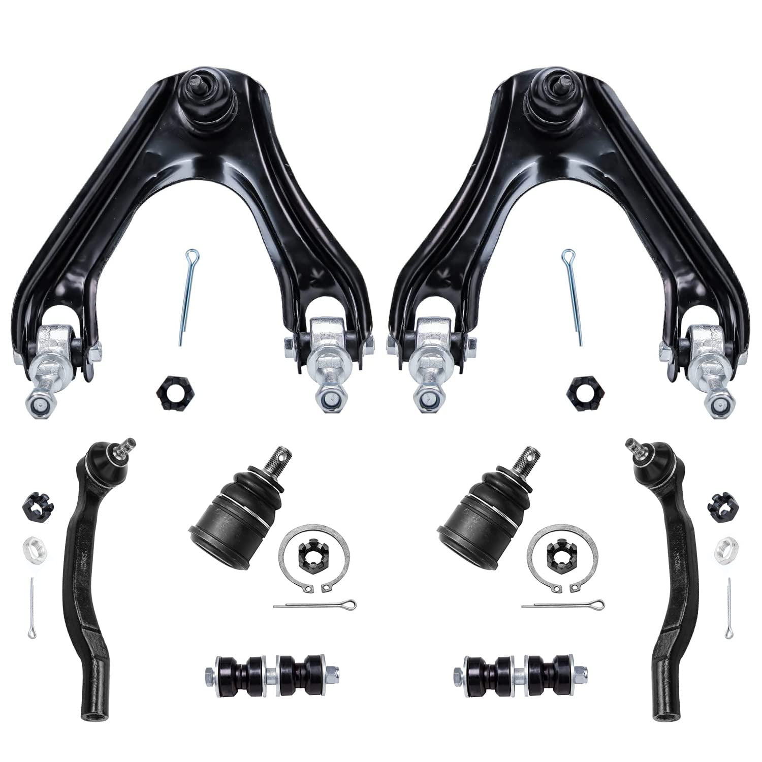 Detroit Axle - 8pc Front Upper Control Arms Lower Ball Joints Suspension Kit Replacement for ...