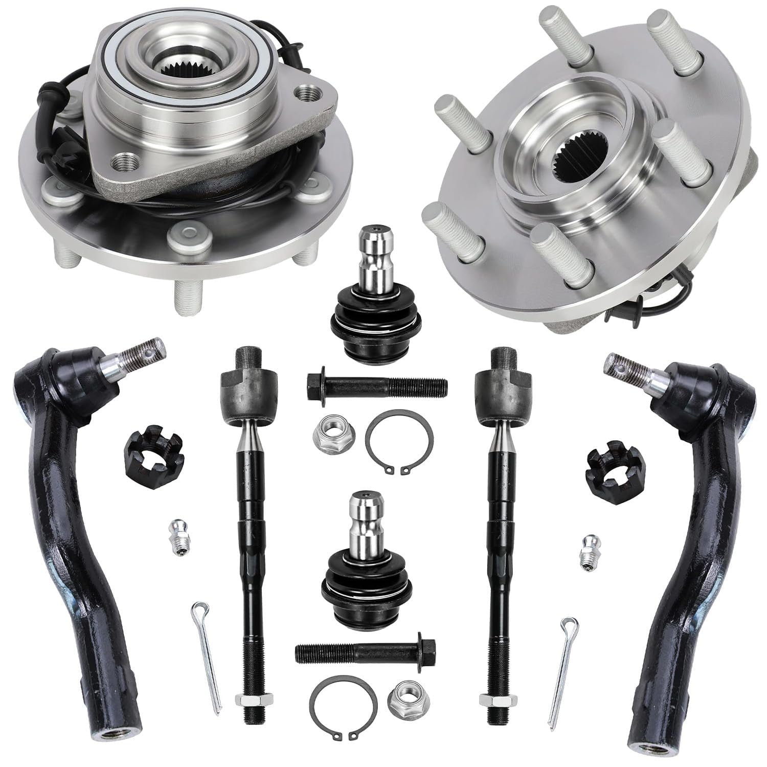 Detroit Axle - 8pc Front Wheel Bearing Hubs Suspension Kit for 2011 ...