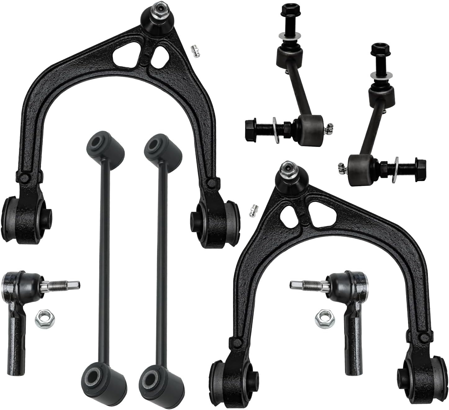 Detroit Axle - 8pc RWD End Kit for Chrysler 300 Dodge Challenger Charger Magnum 2 Front Upper ...