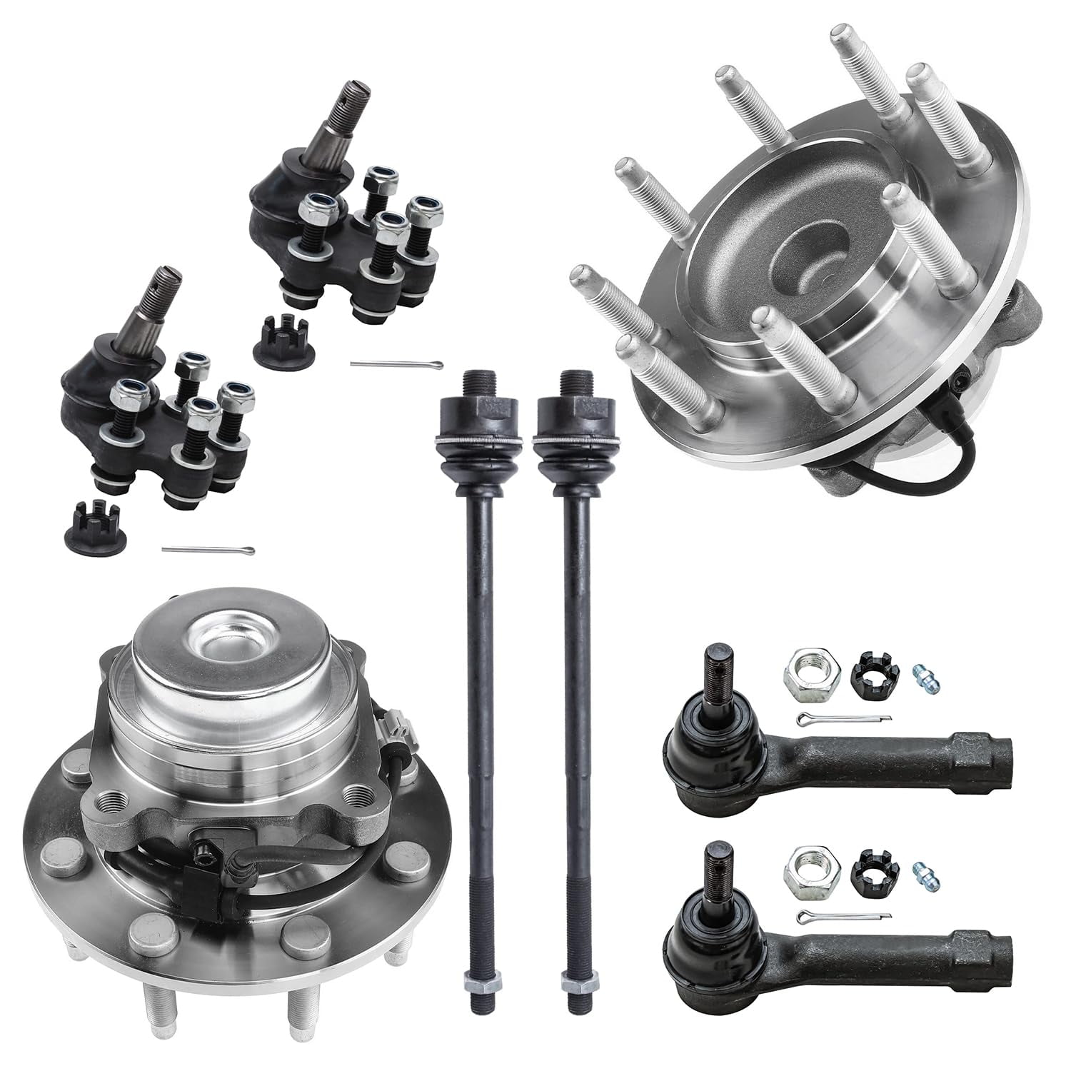 Detroit Axle - 8pc RWD Front Suspension Kit for 1999-2000 GMC Chevy ...