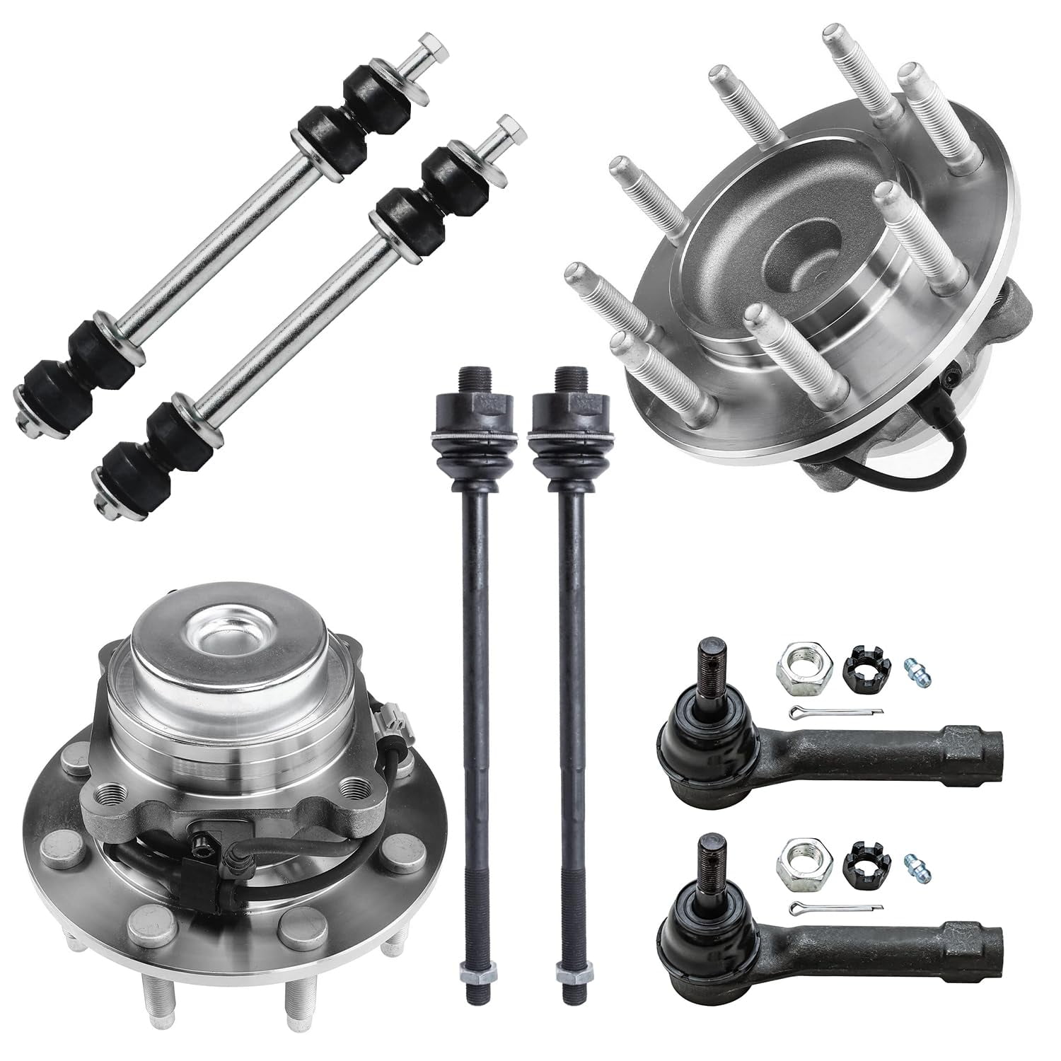 Detroit Axle - 8pc RWD Front Wheel Bearing Hubs Kit for 1999-2000 Chevy ...