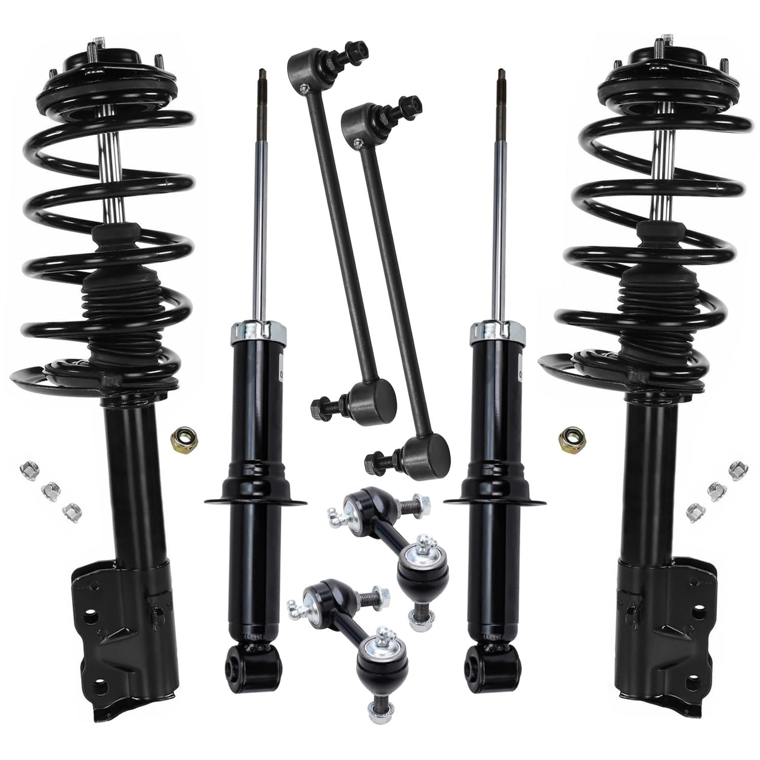 Detroit Axle - 8pc Struts Shocks Kit for Jeep 2007 2008 2009 Patriot ...