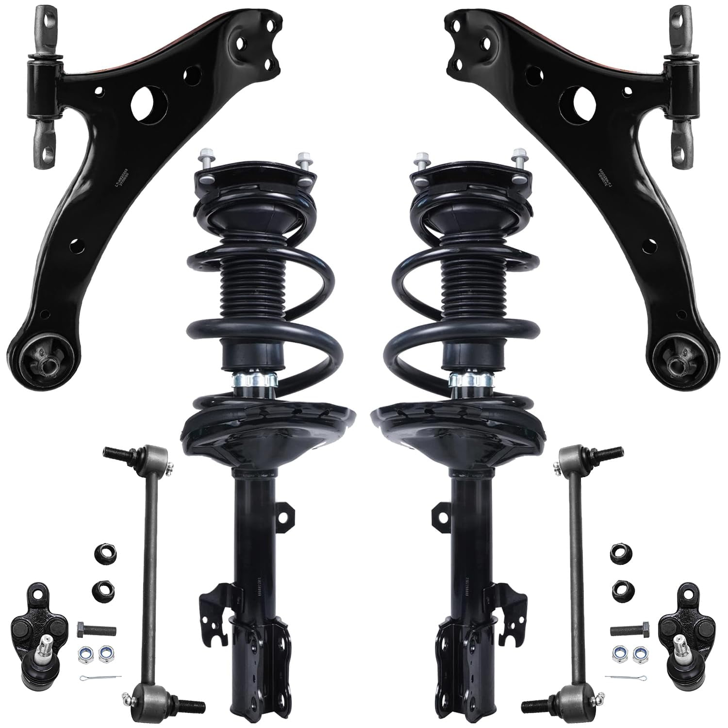 Detroit Axle - 8pc Suspension Kit for 2004-2007 Toyota Highlander, 2004 ...