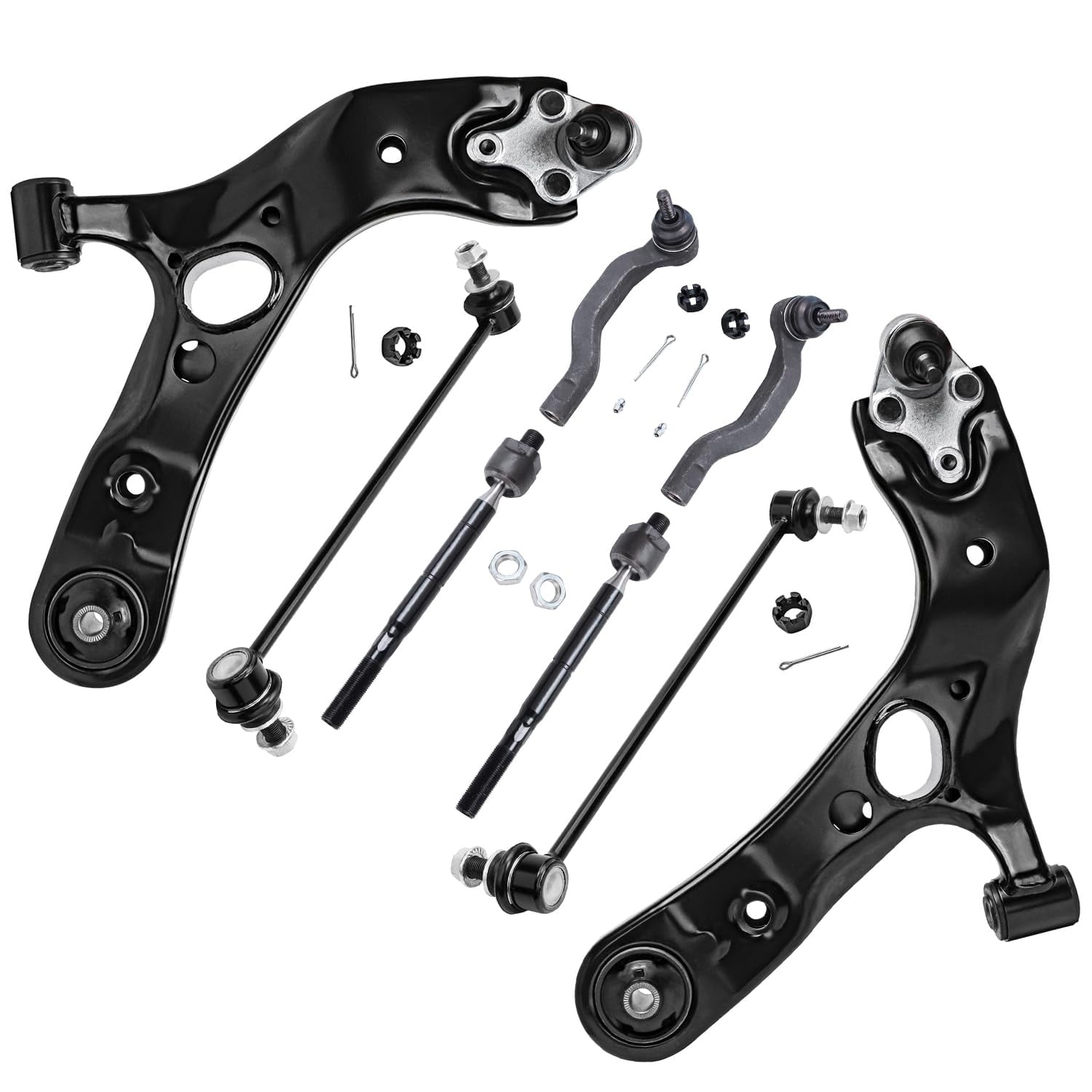 Detroit Axle - 8pc Suspension Kit for 2006-2018 Toyota Rav4, 2 Lower ...