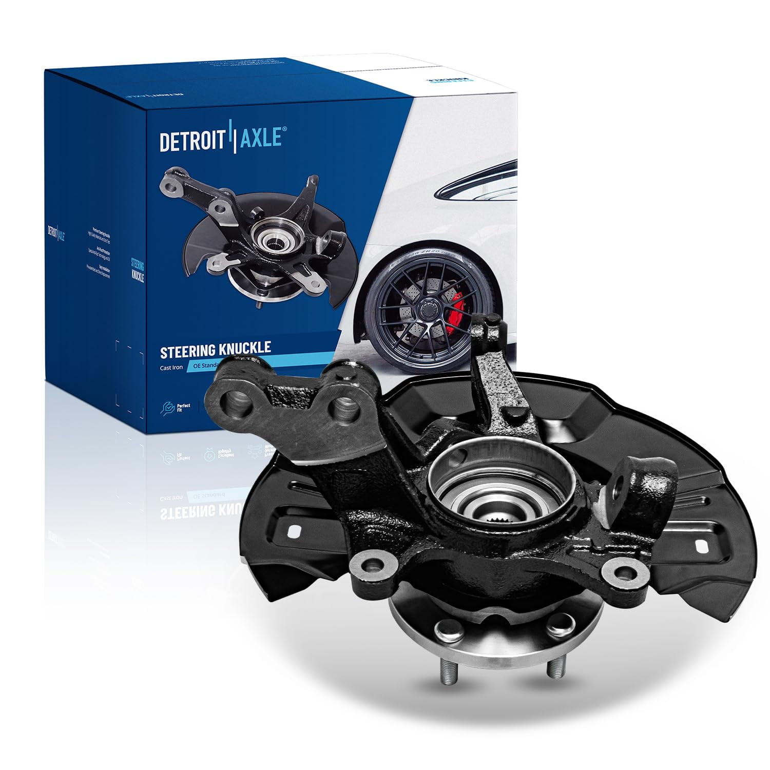 Detroit Axle - AWD Front Right Steering Knuckle & Wheel Hub Bearing ...