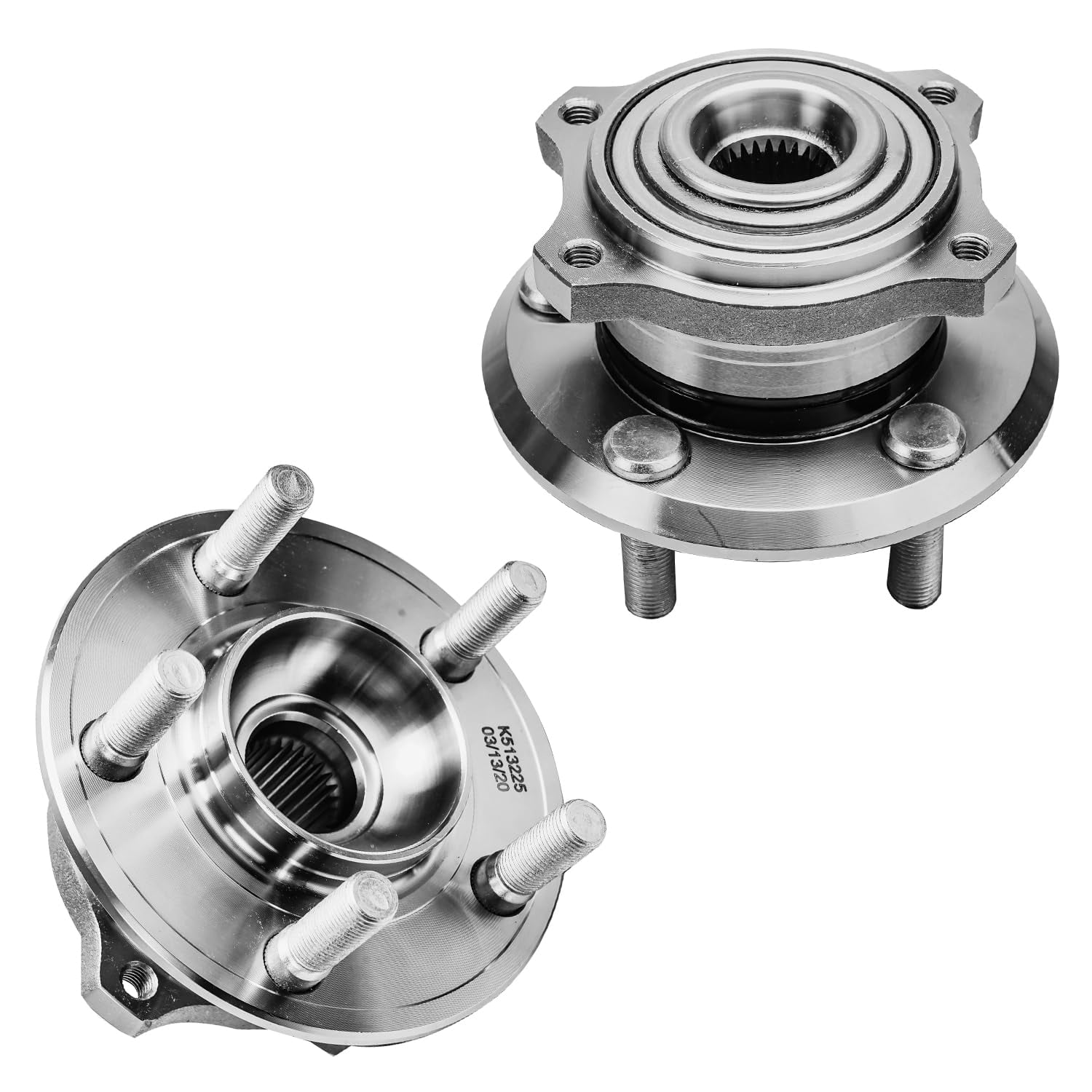 Detroit Axle - AWD Front Wheel Hub and Bearings Replacement for ...