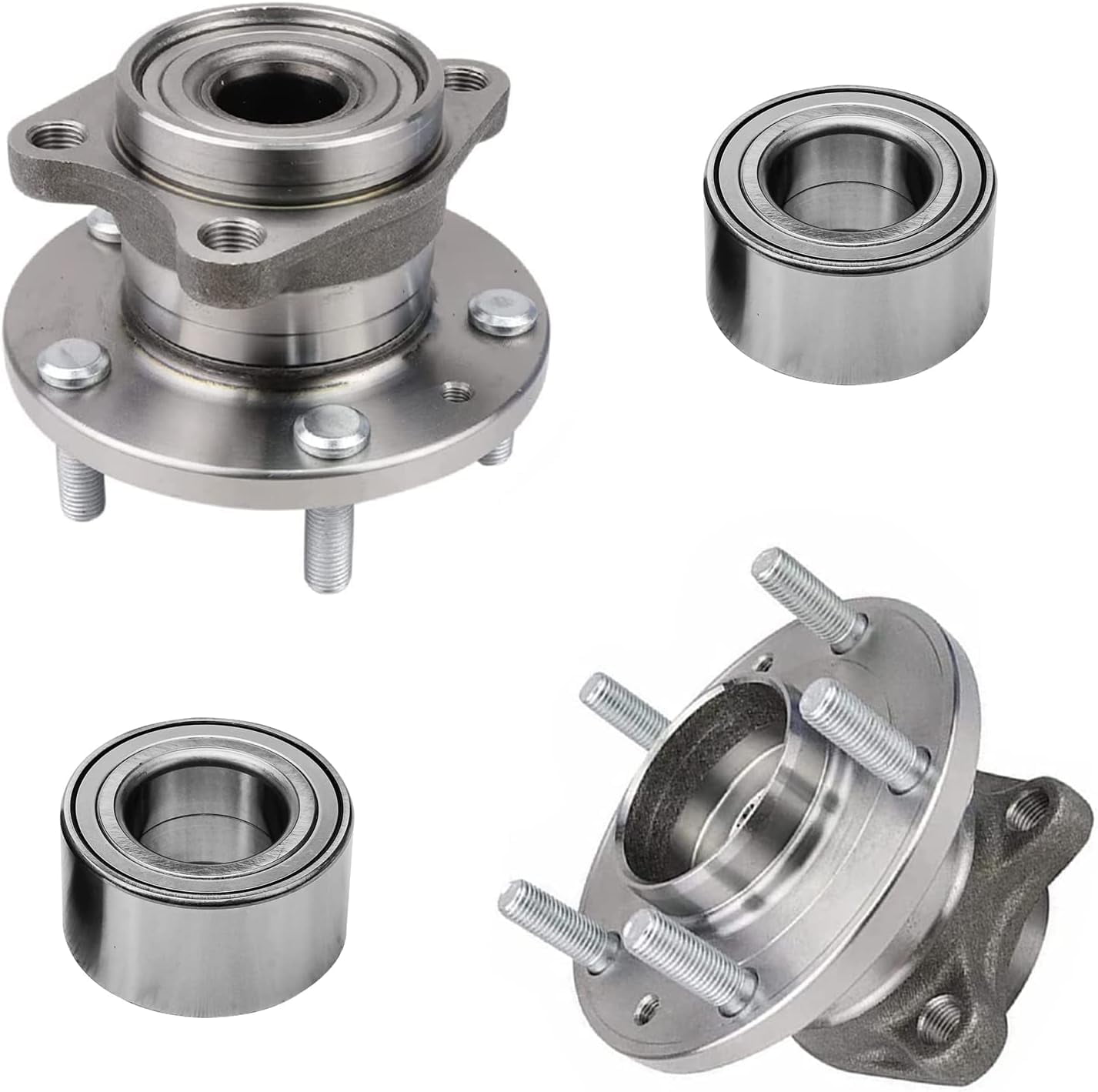 Detroit Axle - AWD Rear Wheel Hubs & Bearing + Front Wheel Bearings ...