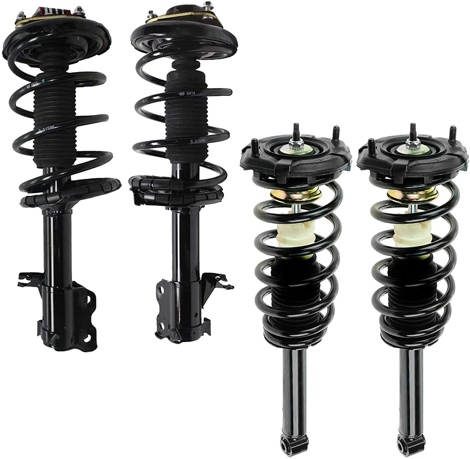 Detroit Axle - All (4) Front & Rear Complete Strut & Spring Assembly ...