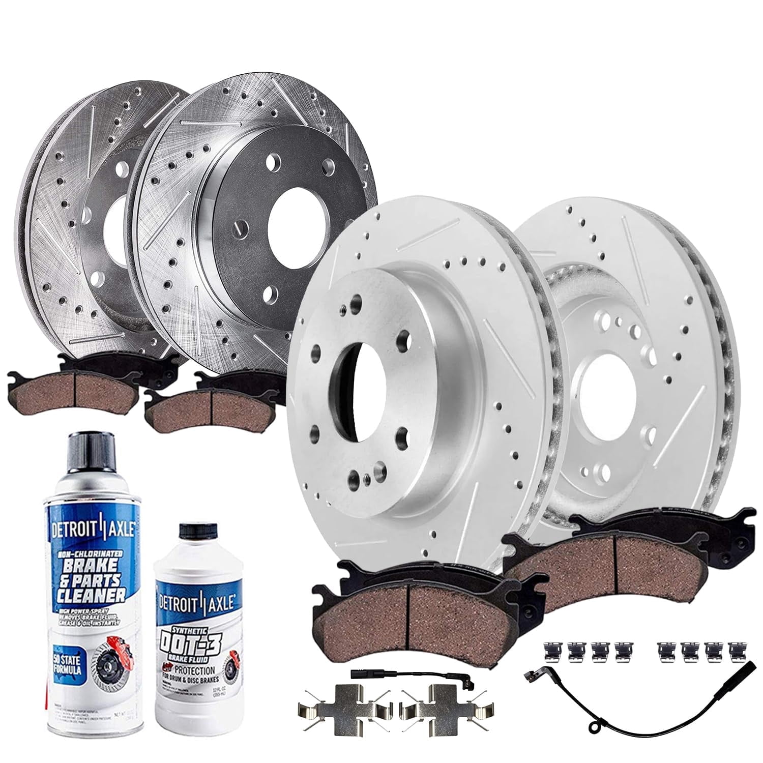 Detroit Axle - 10pc Brake Kit for Chevrolet GMC Silverado Sierra 1500 ...