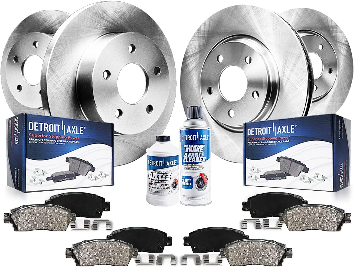 2005-2009 Detroit Axle - Front and Rear Brake Kit for Buick and Pontiac ...