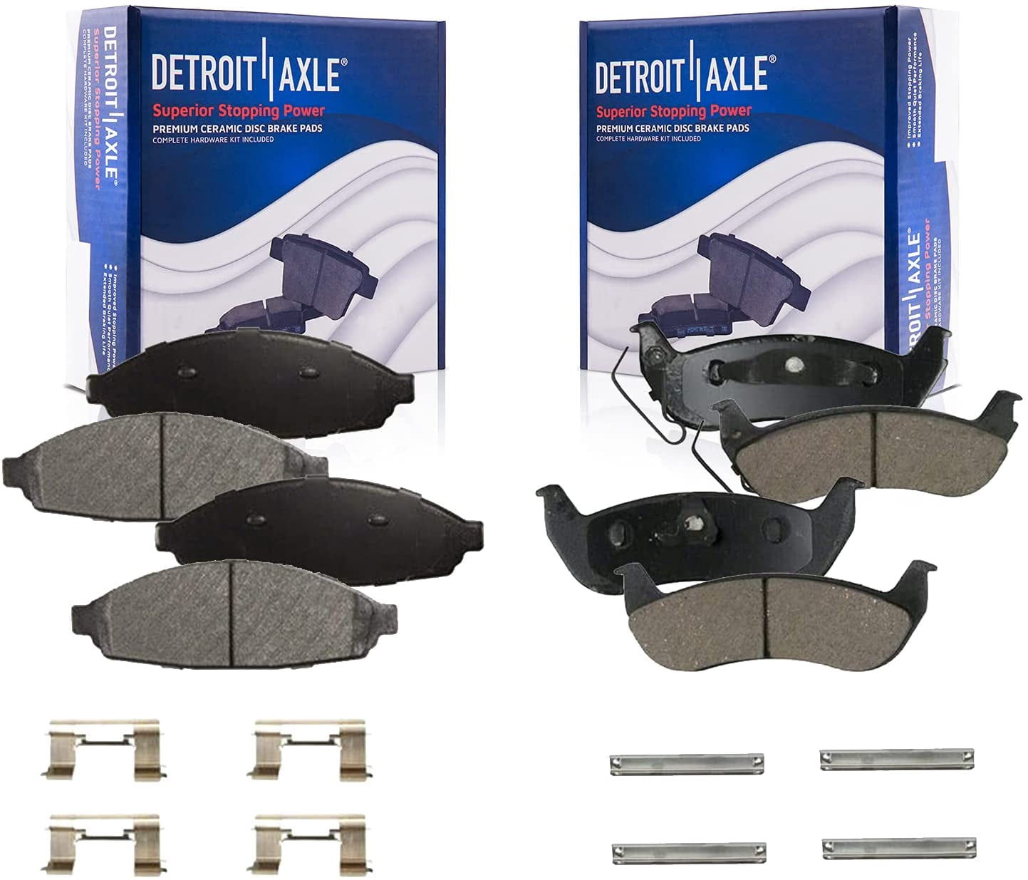 Detroit Axle - Brake Pads for 03-11 Mercury Grand Marquis Marauder Ford ...