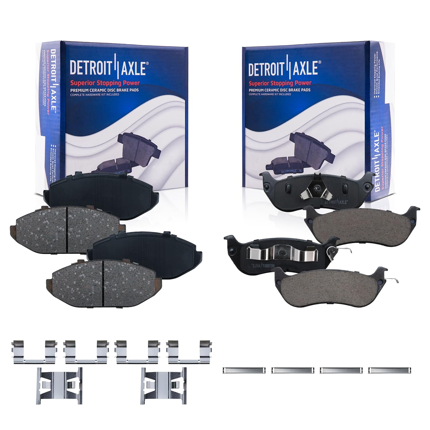 Detroit Axle - Brake Pads for 1998-2002 Mercury Grand Marquis Ford ...