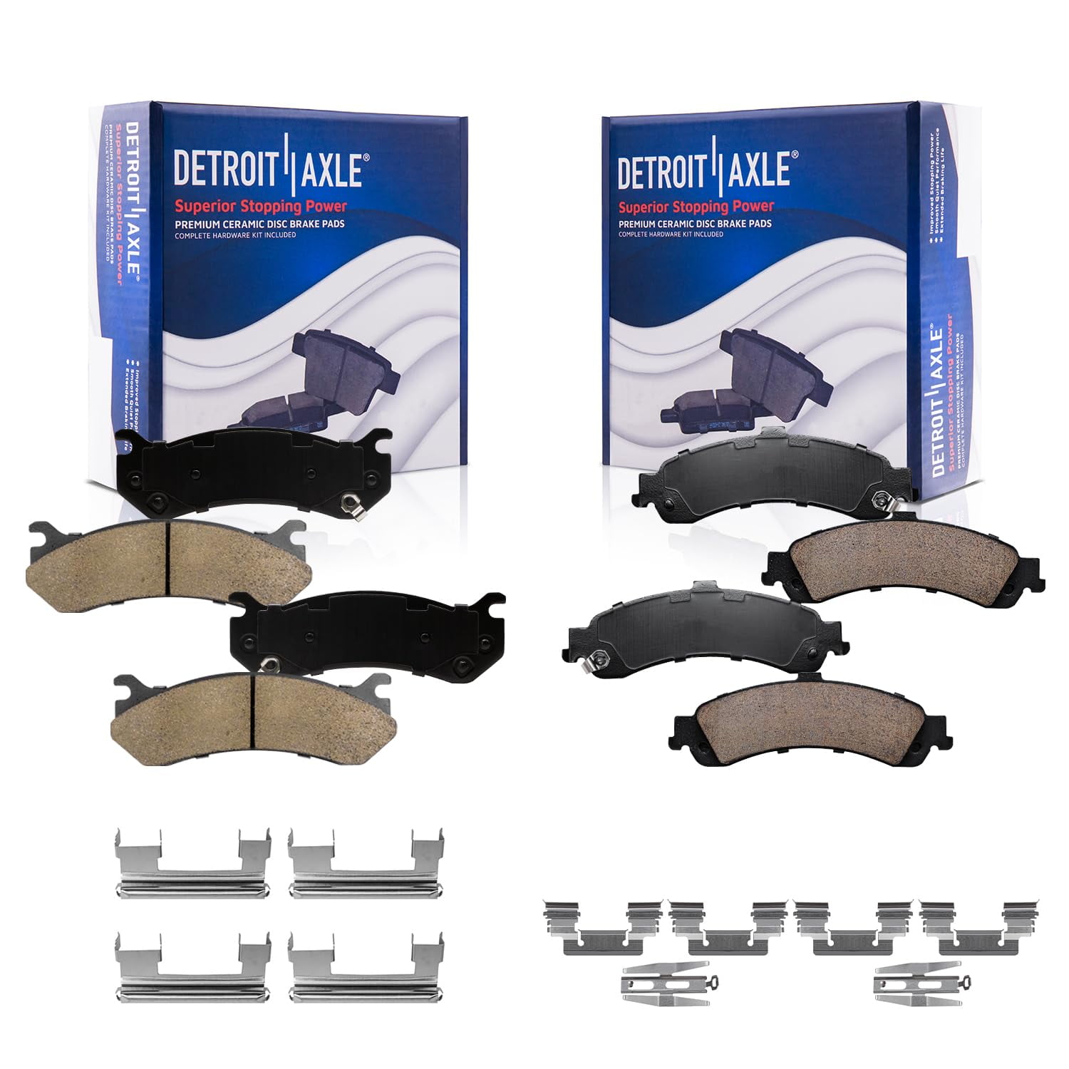 Detroit Axle - Brake Pads for Avalanche Silverado Sierra Yukon XL ...