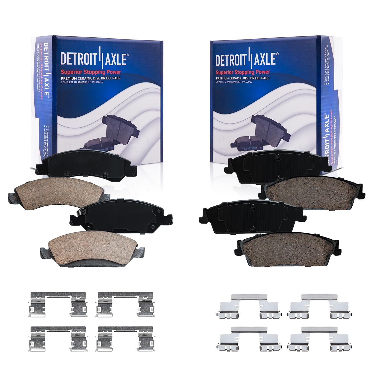 Detroit Axle - Brake Pads for Chevy GMC Silverado Sierra Suburban Yukon ...