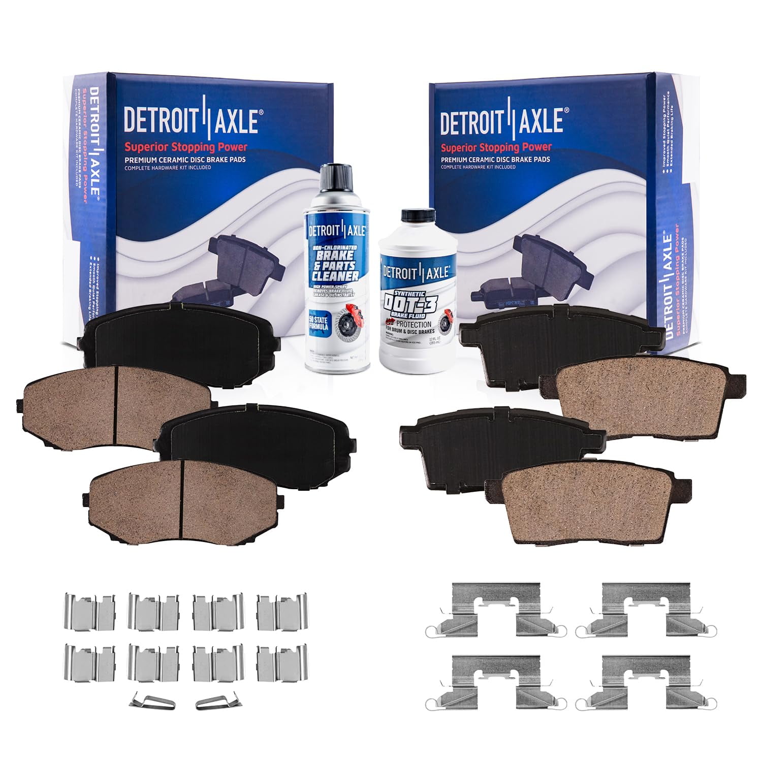 Detroit Axle - Brake Pads for 07-10 Ford Edge Lincoln MKX 07-15 Mazda ...