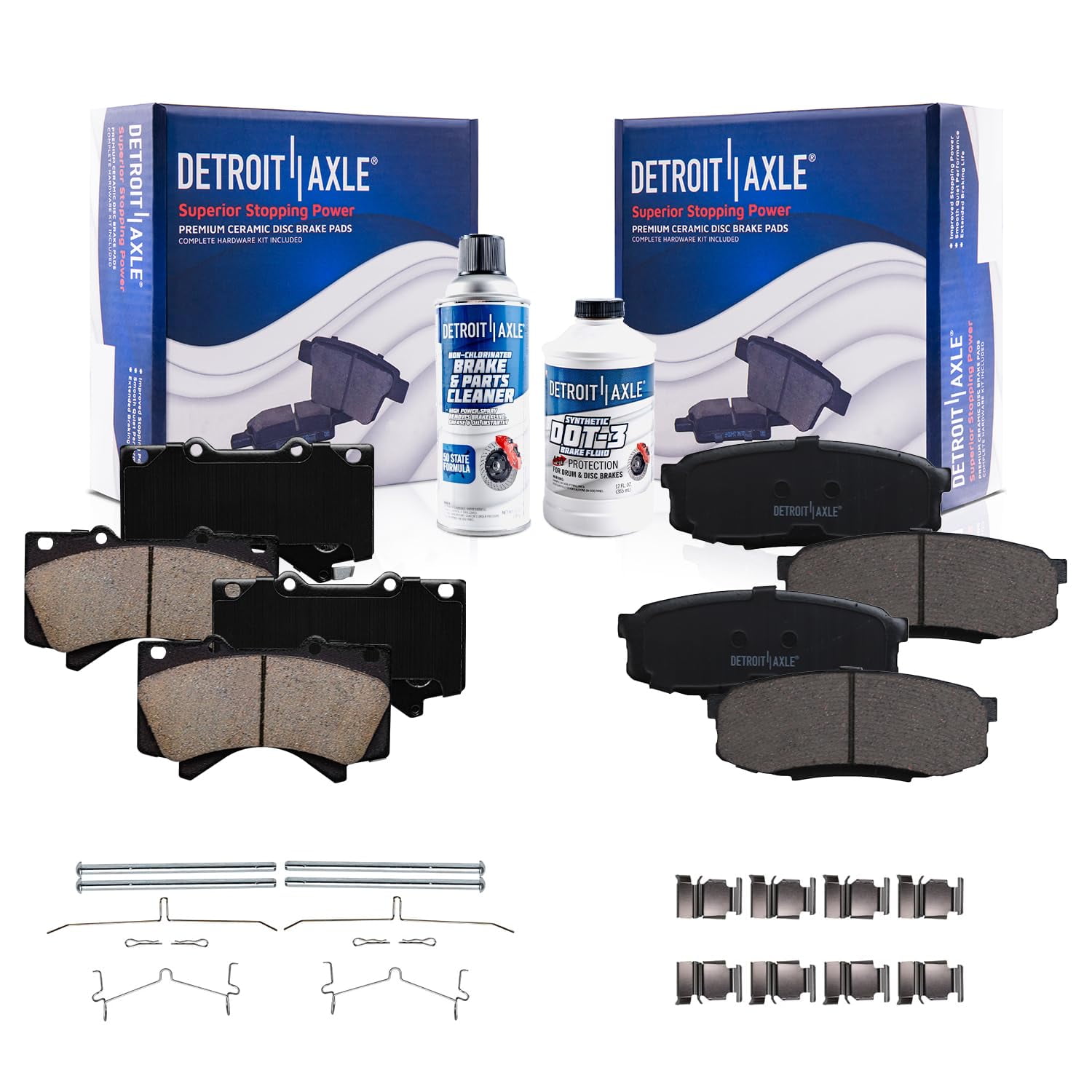 Detroit Axle - Front & Rear Ceramic Brake Pads for 2008-2021 Lexus ...