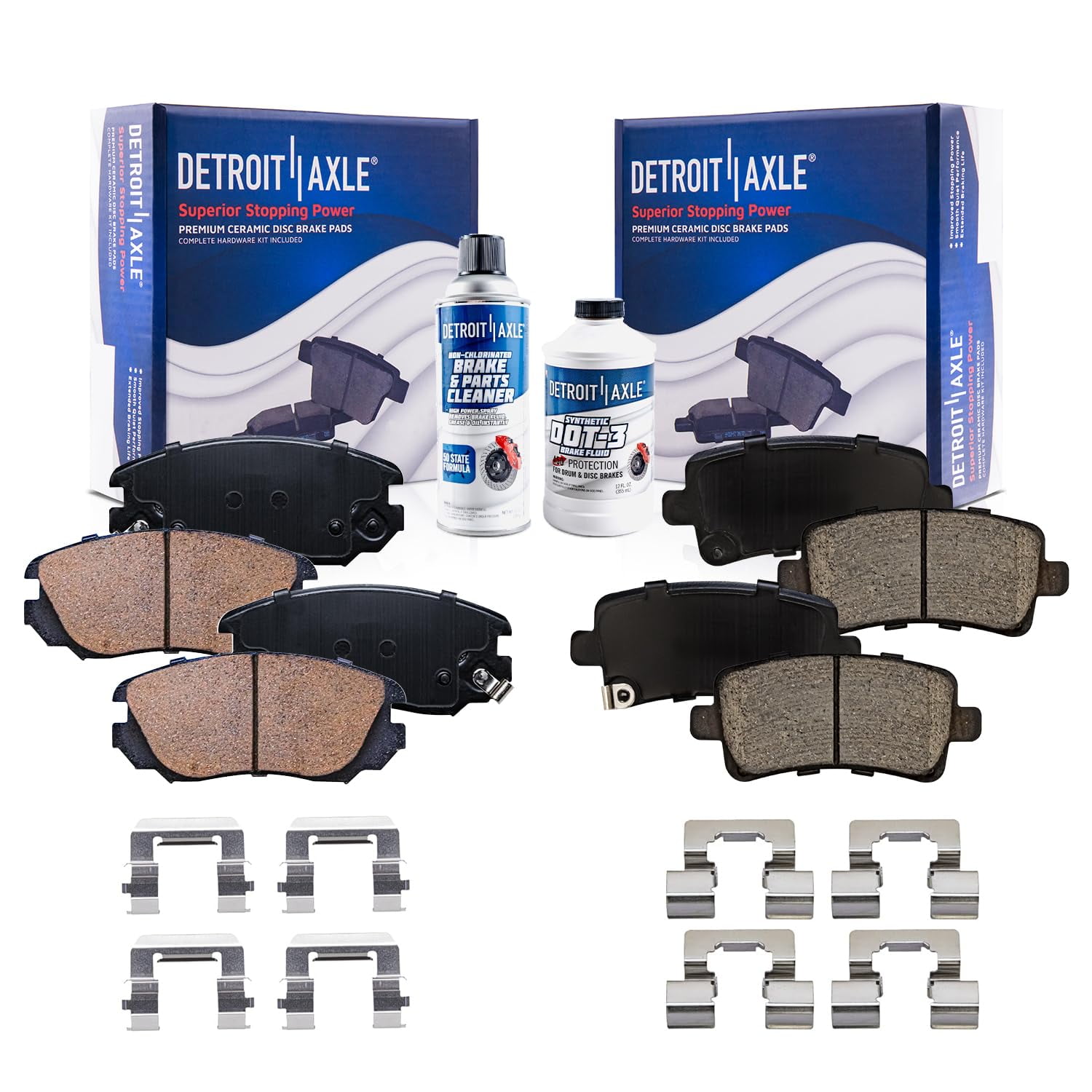 Detroit Axle - Brake Pads for Chevy Impala Malibu Limited Buick Allure ...
