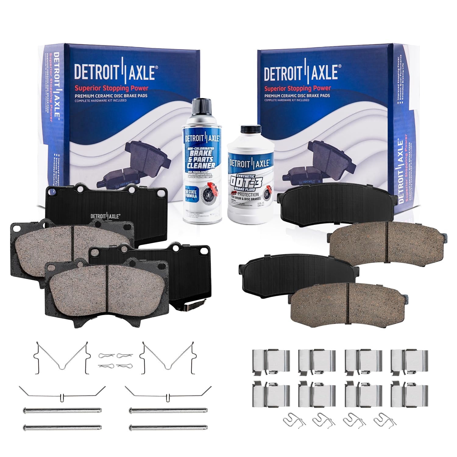 Detroit Axle - Brake Pads for Lexus GX460 GX470 Toyota 4Runner FJ ...