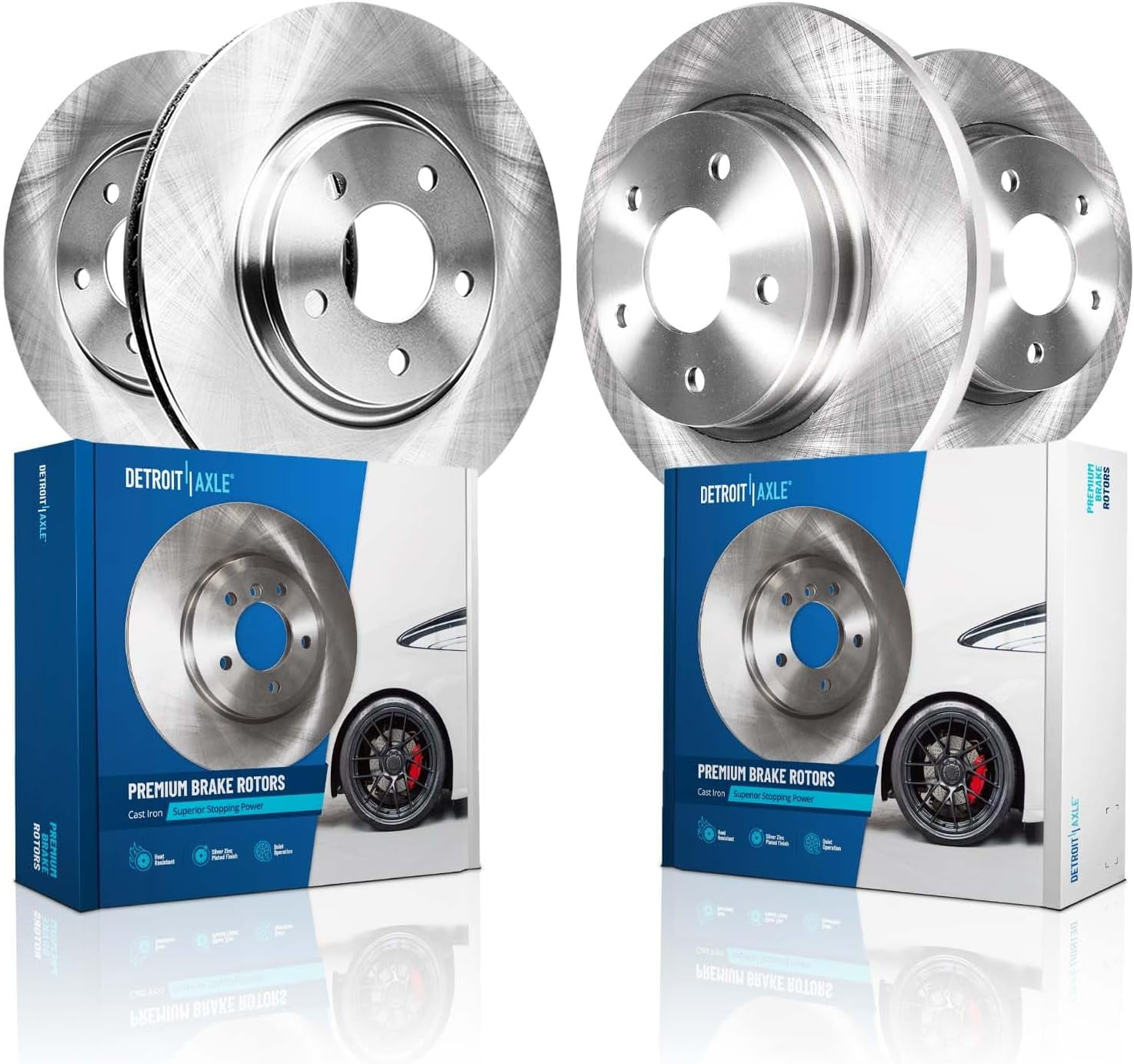 Detroit Axle - Brake Rotors for 2014-2020 Mitsubishi Outlander 2013-2020 Outlander Sport Disc ...