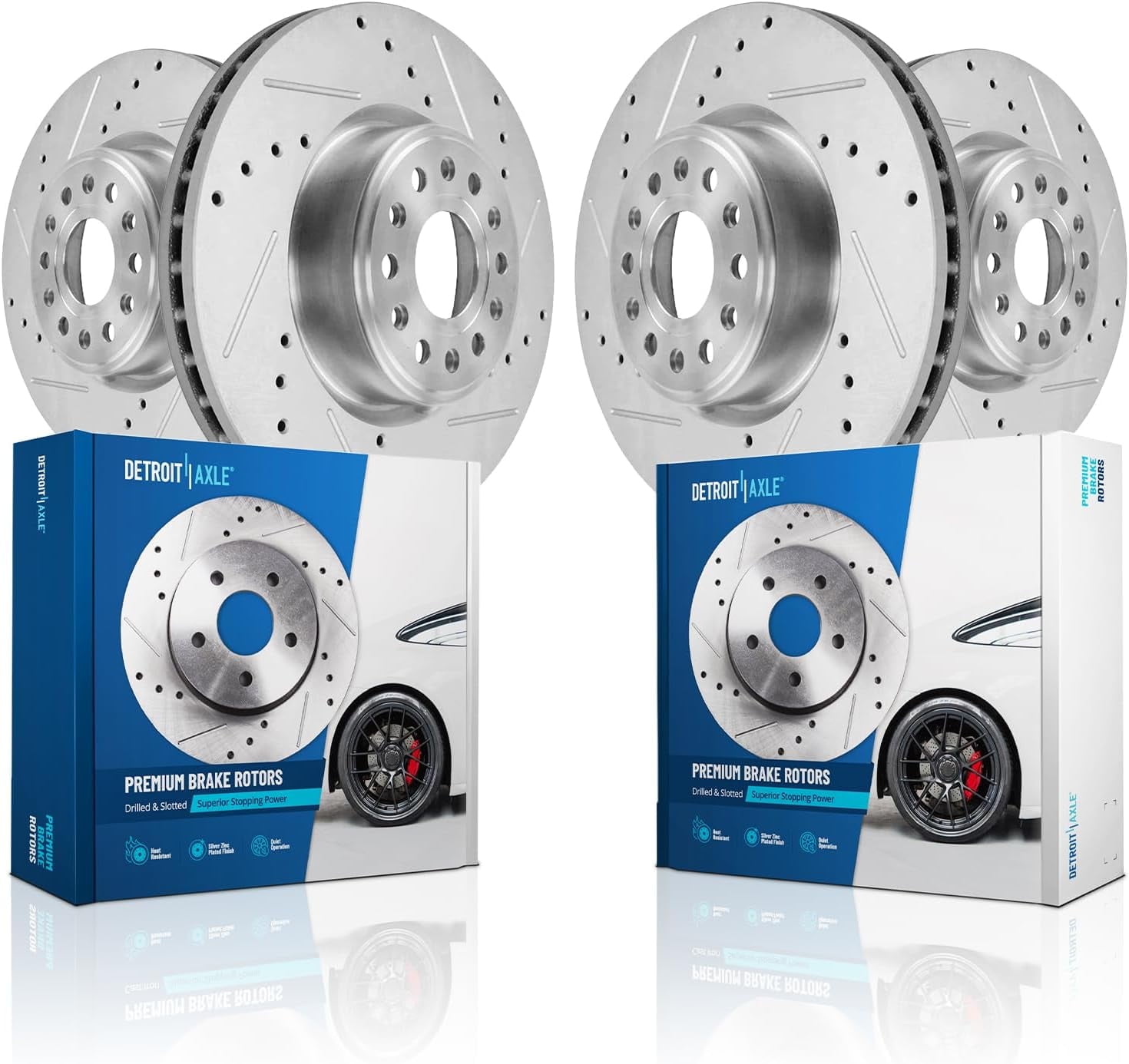 Detroit Axle - Brake Rotors for 2019-2025 Ram 1500, 14.88" inch Front ...